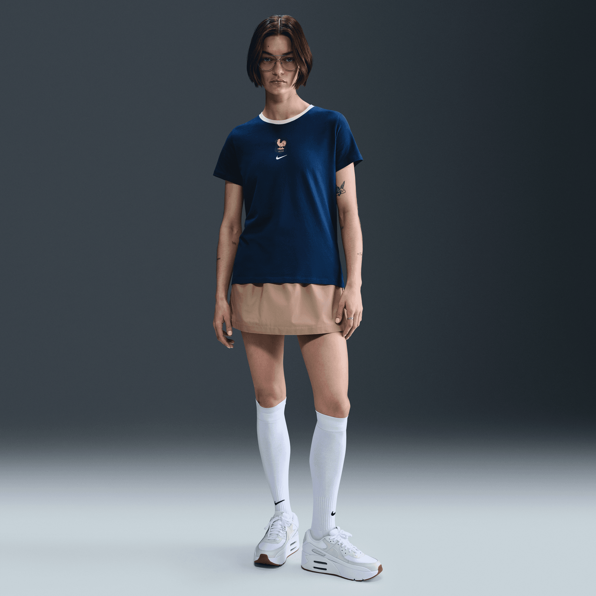 Buy FFF Women's Nike Football T-Shirt - Blue Void | Nike UAE Official