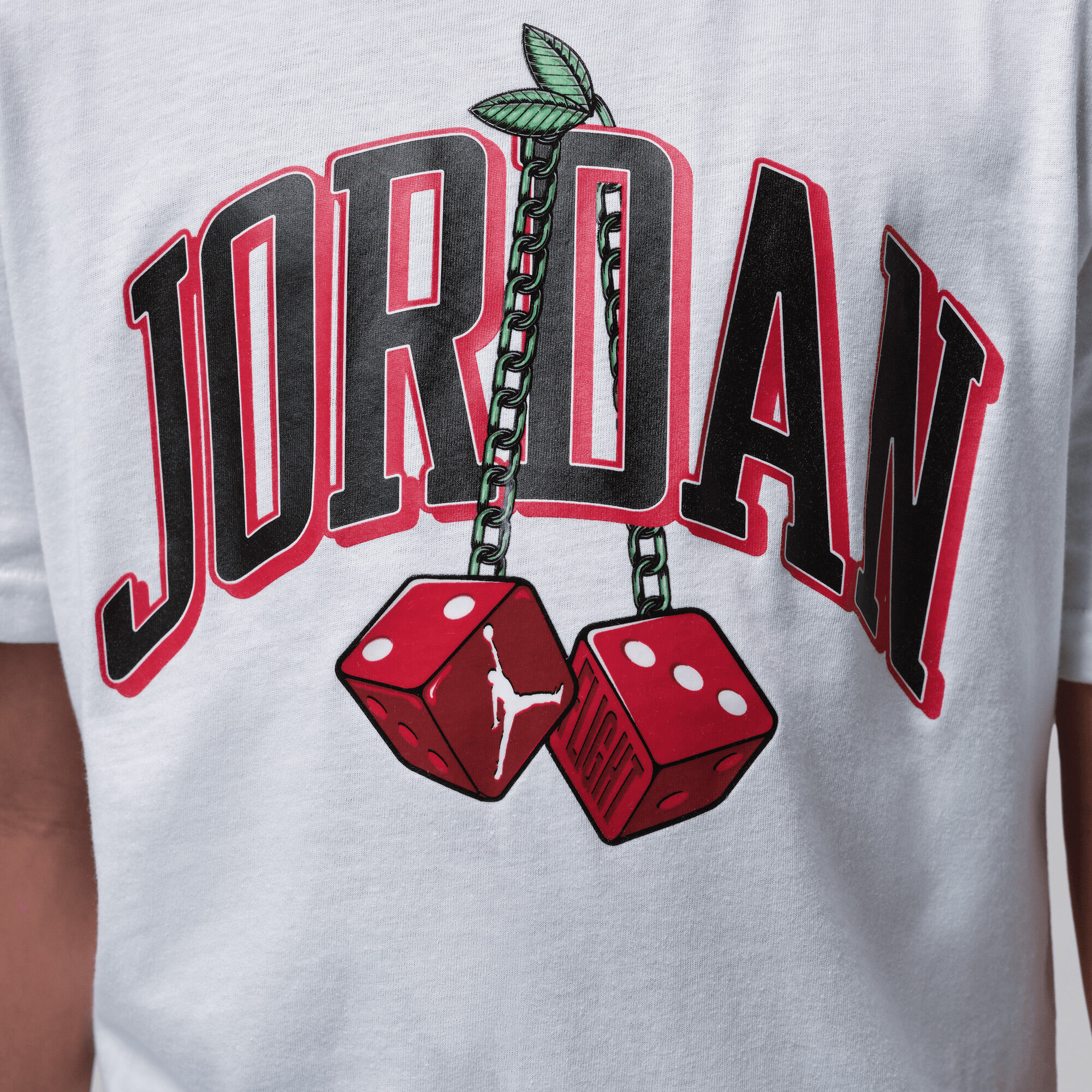 Buy Air Jordan 13 Big Kids' Cherry Dice T-Shirt - White @ Nike UAE