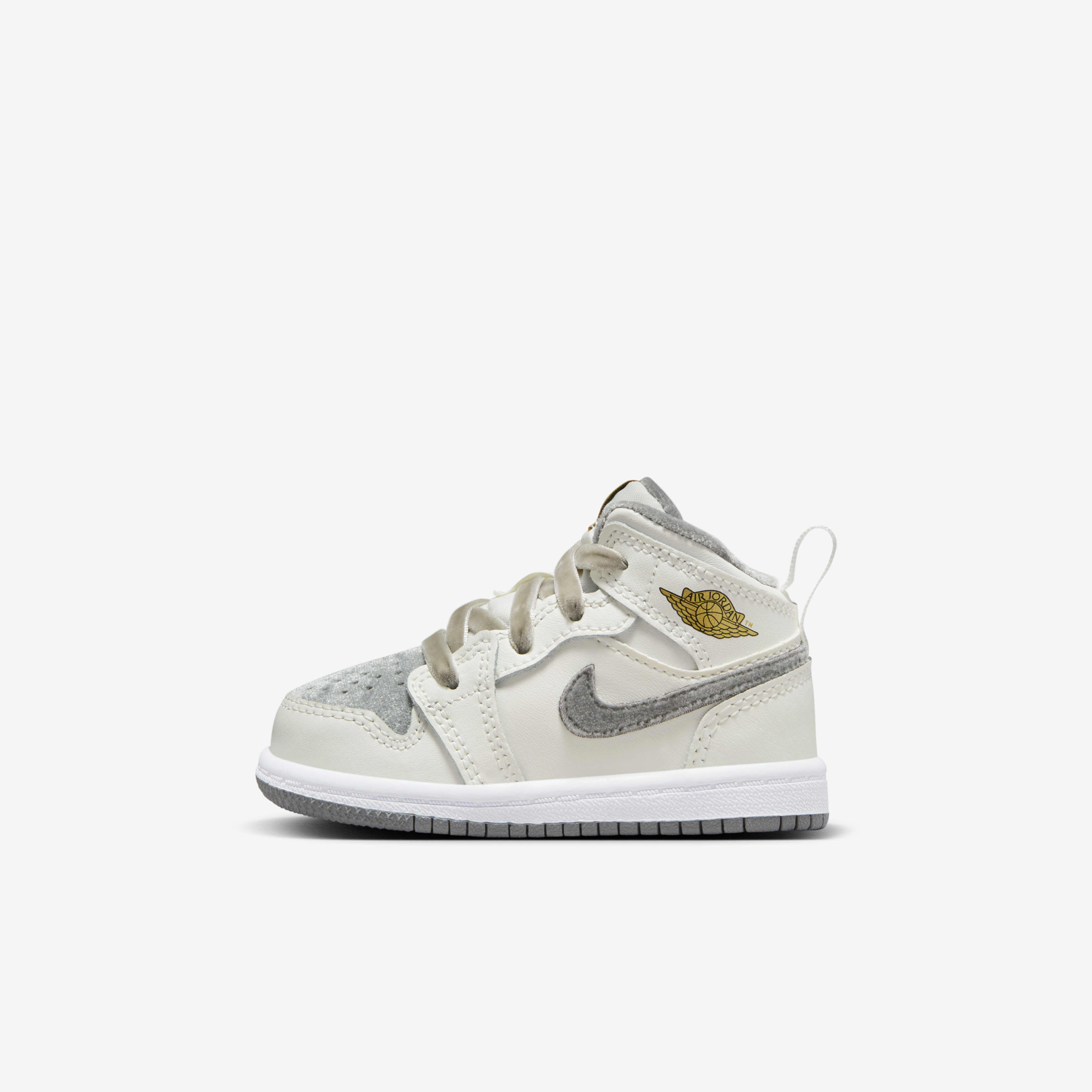 Buy Jordan 1 Mid SE Baby/Toddler Shoes - Sail/Metallic Gold/Flat Pewter ...