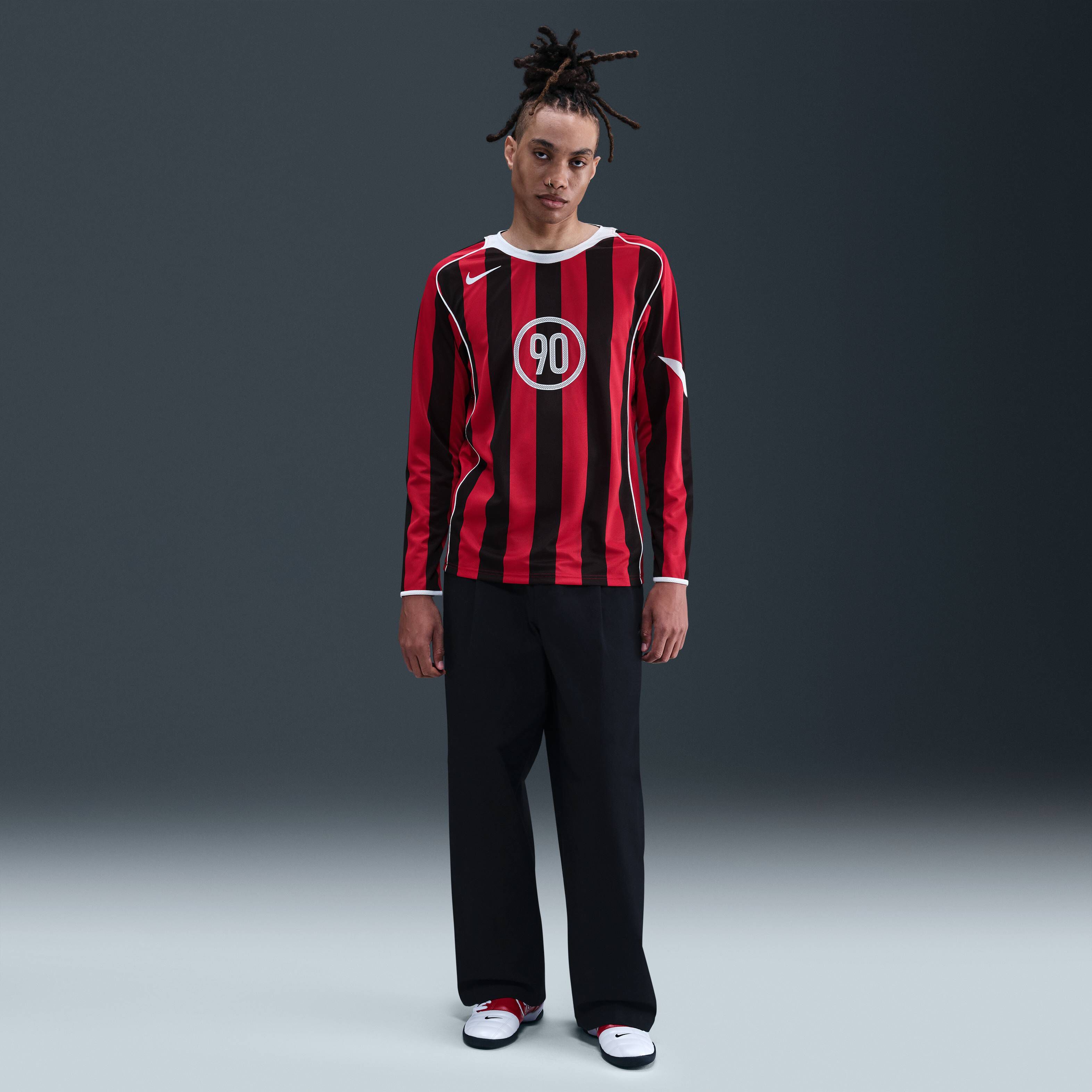 Buy Nike Total 90 Men's Dri-FIT Long-Sleeve Football Top - Gym Red ...