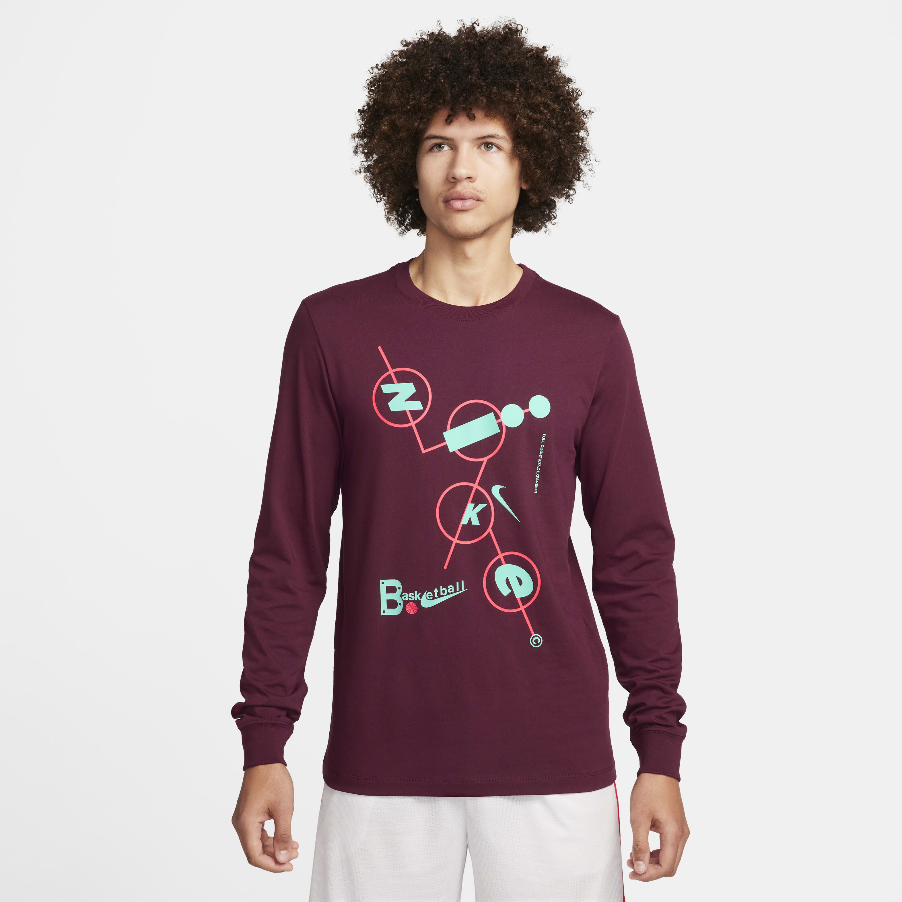 Buy Nike Swoosh Men's Long-Sleeve Basketball T-Shirt - Night Maroon ...