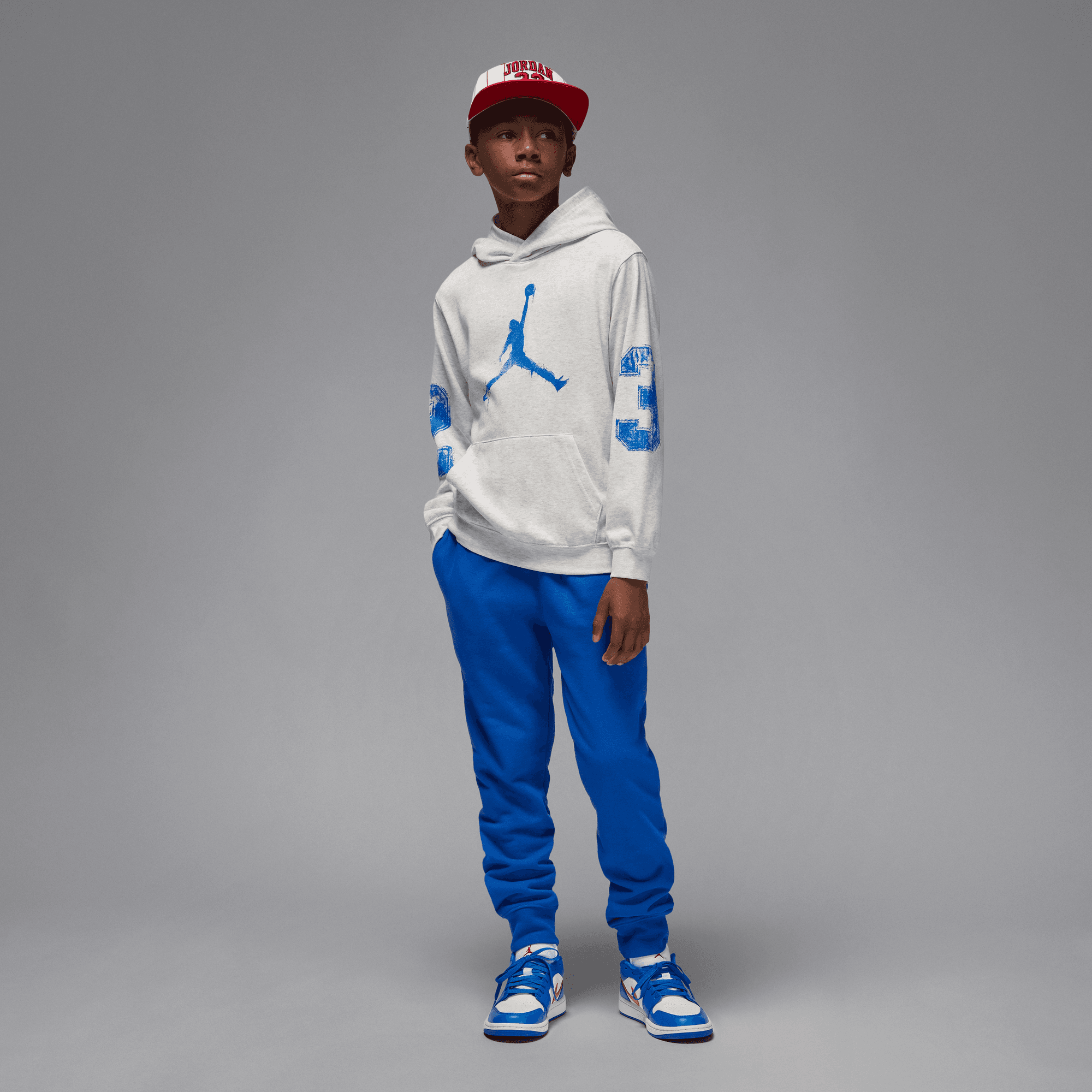 Buy Jordan MVP Big Kids' Jumpman French Terry Hoodie - Birch Heather ...