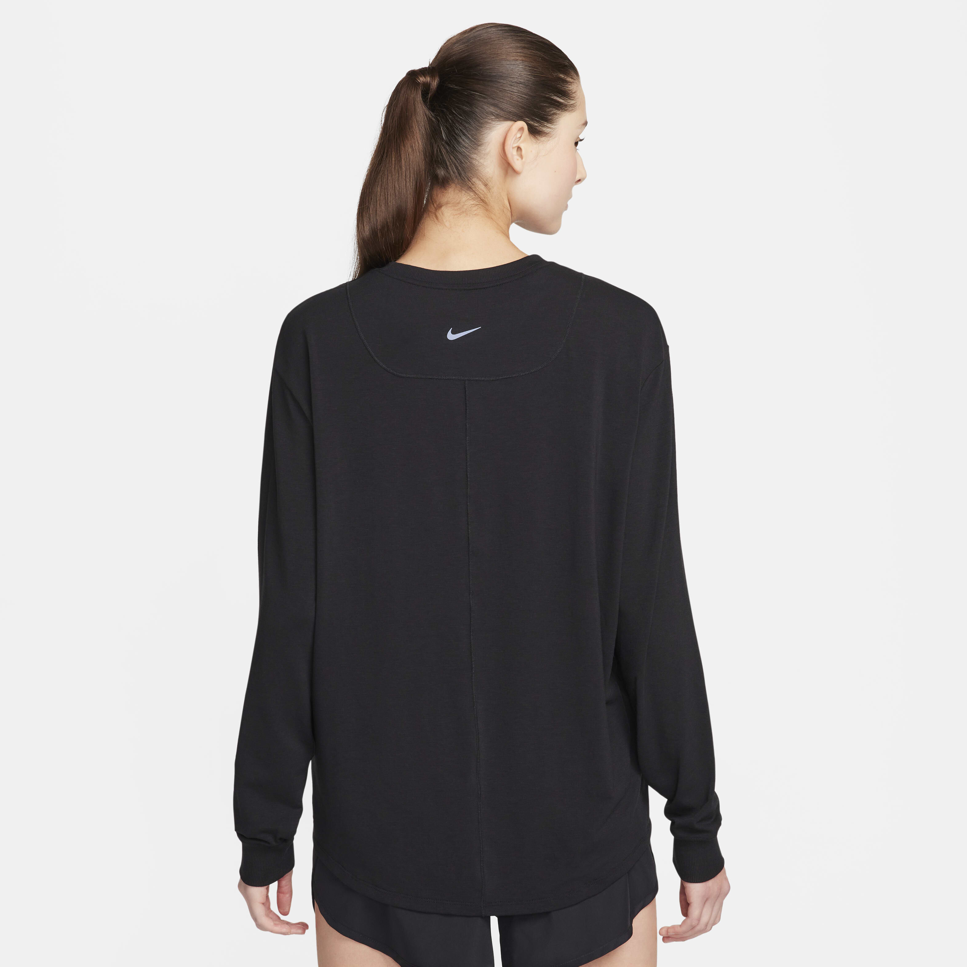Buy Nike One Relaxed Women's Dri-FIT Long-Sleeve Top - Black/Black ...