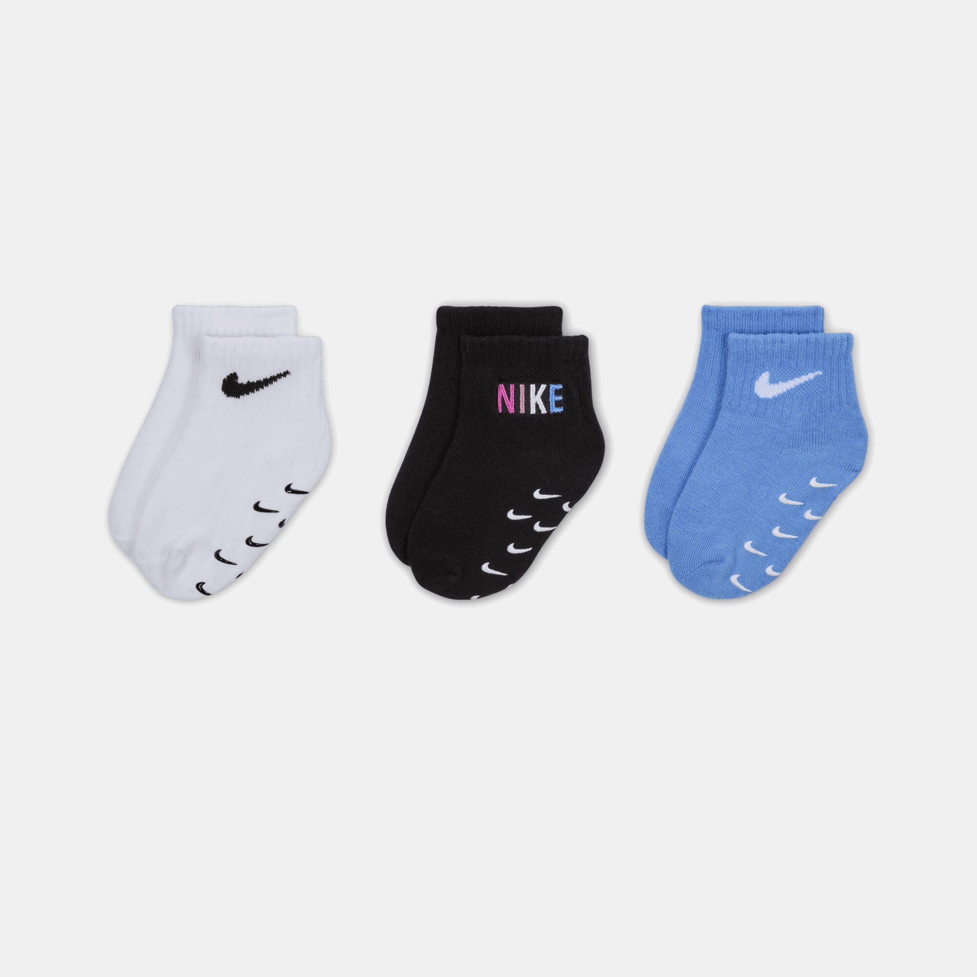 Buy Nike Powder Play Baby (12-24M) Gripper Socks (3 Pairs) - White ...