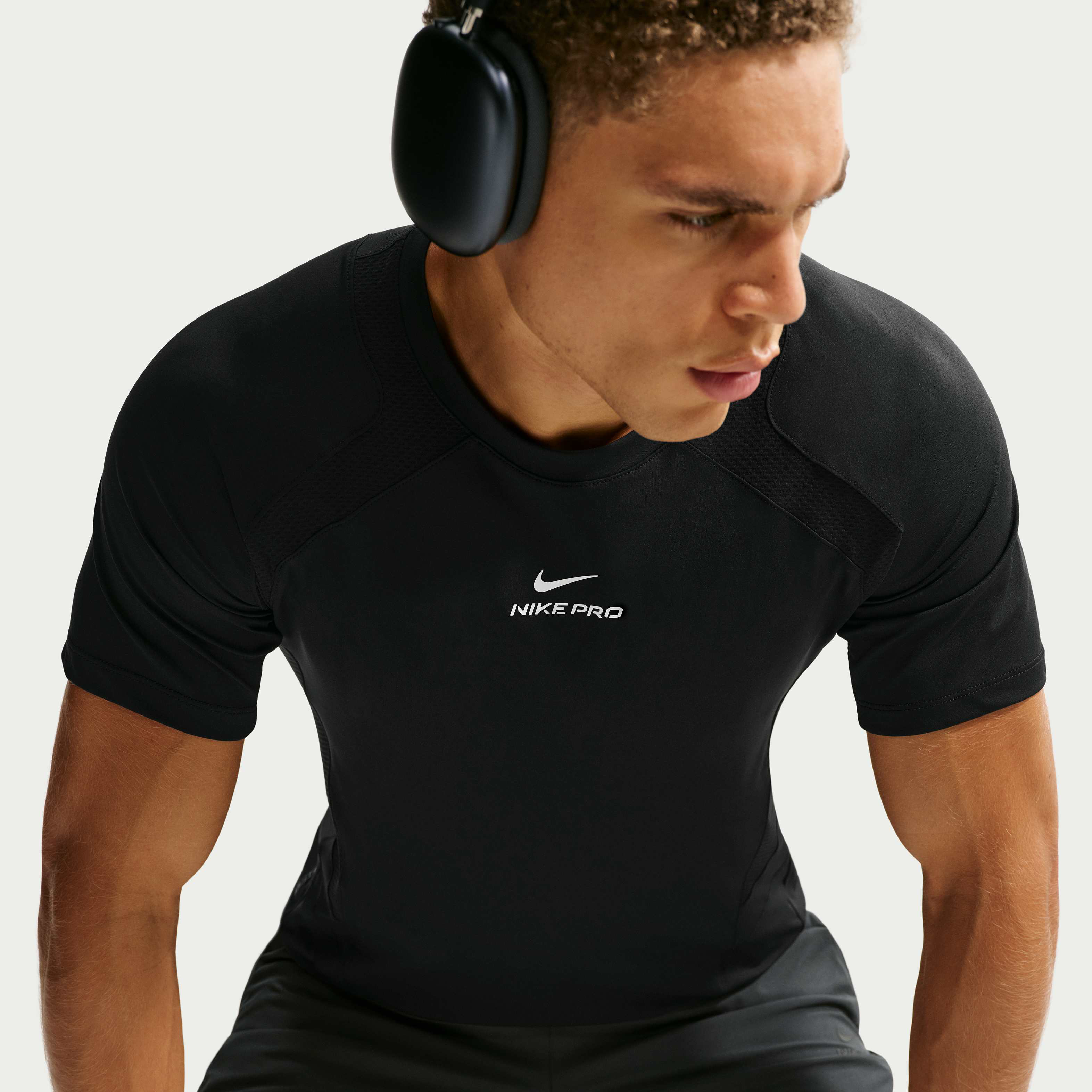 Buy Nike Pro Training Men's Dri-FIT ADV Short-Sleeve Top - Black/Black ...