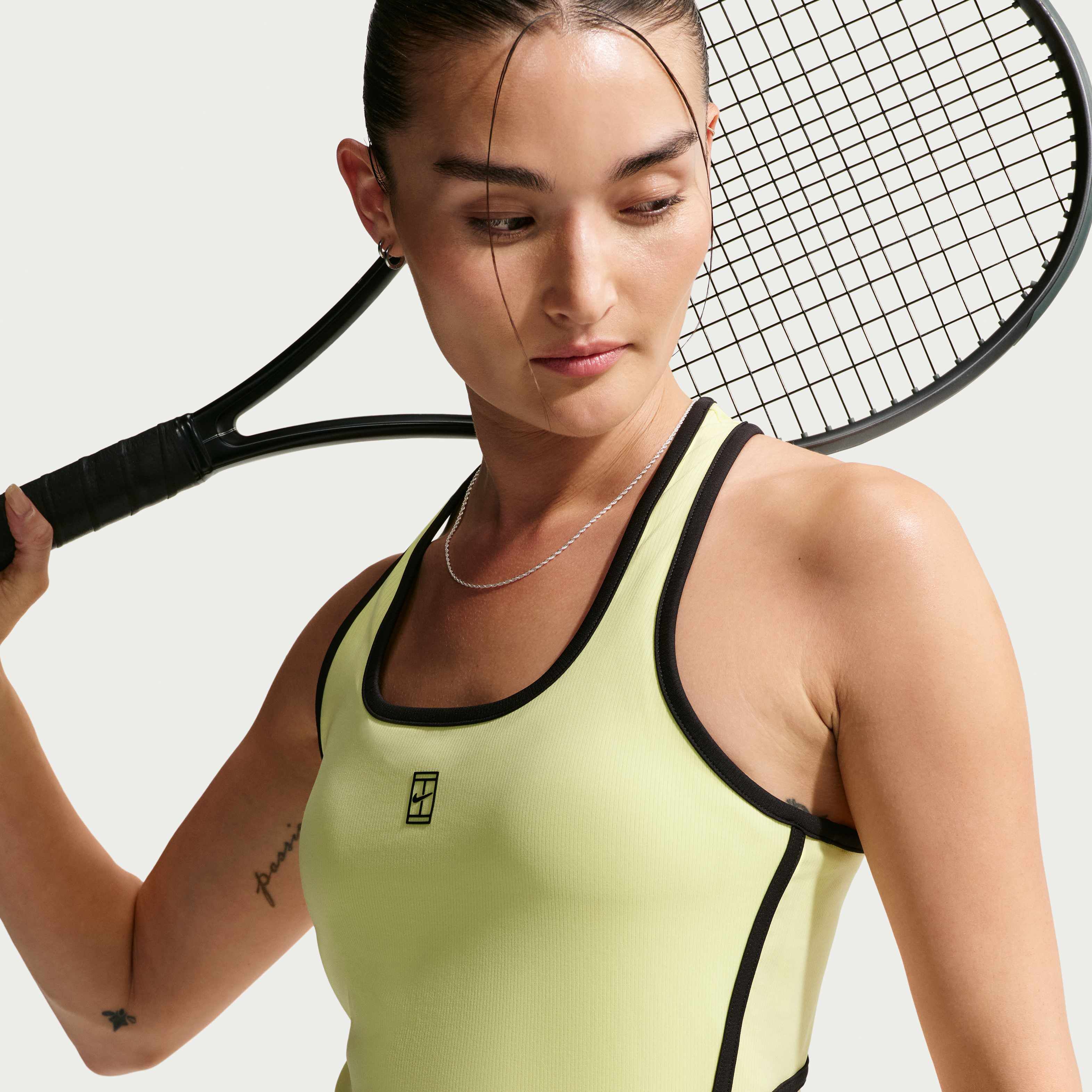 Buy Nike Advantage Women's Tank Top - Light Lemon Twist/Black @ Nike UAE