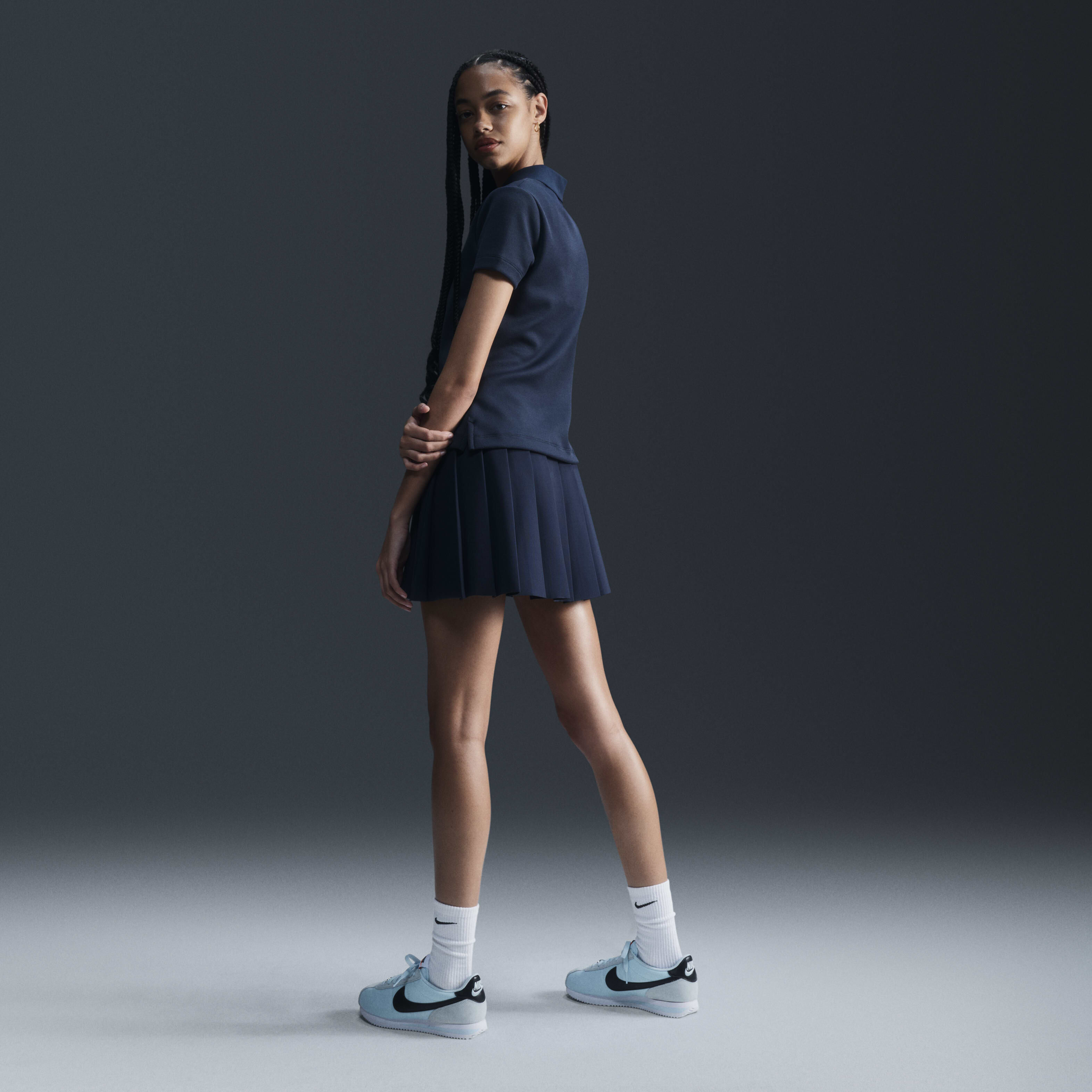 Buy Nike Women by YOON Women's Short-Sleeve Polo - Armoury Navy/White ...