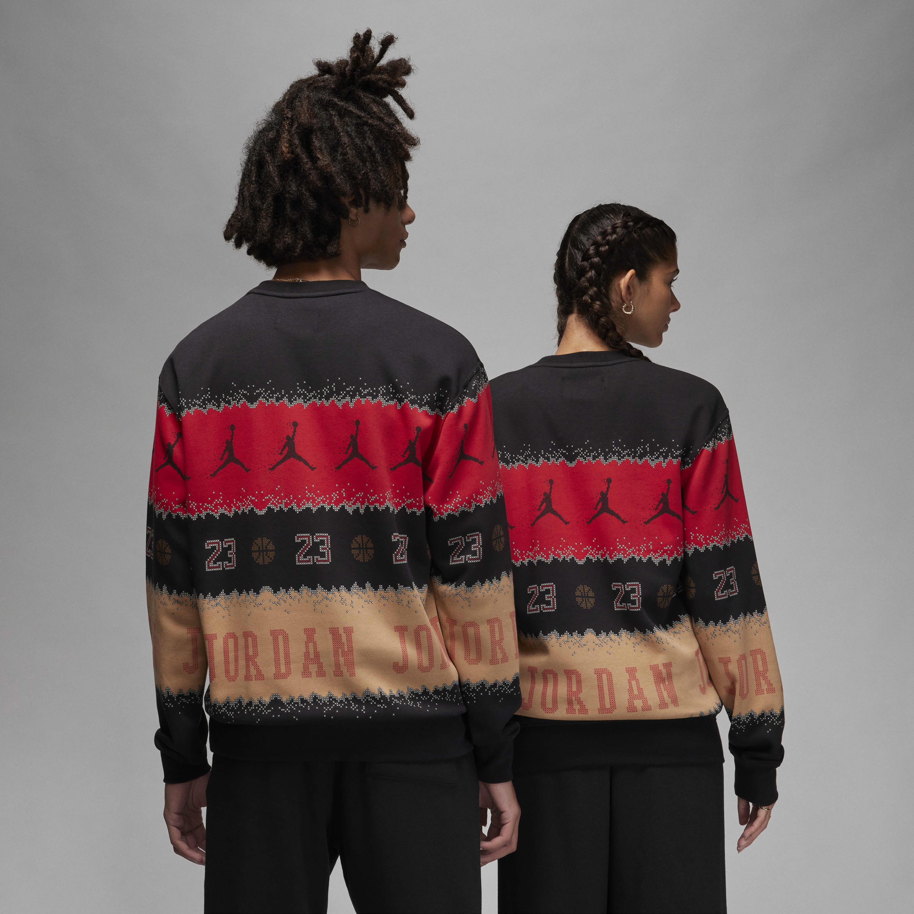 Buy Jordan Essentials Festive Fleece Crew - Gym Red/Black | Nike UAE ...