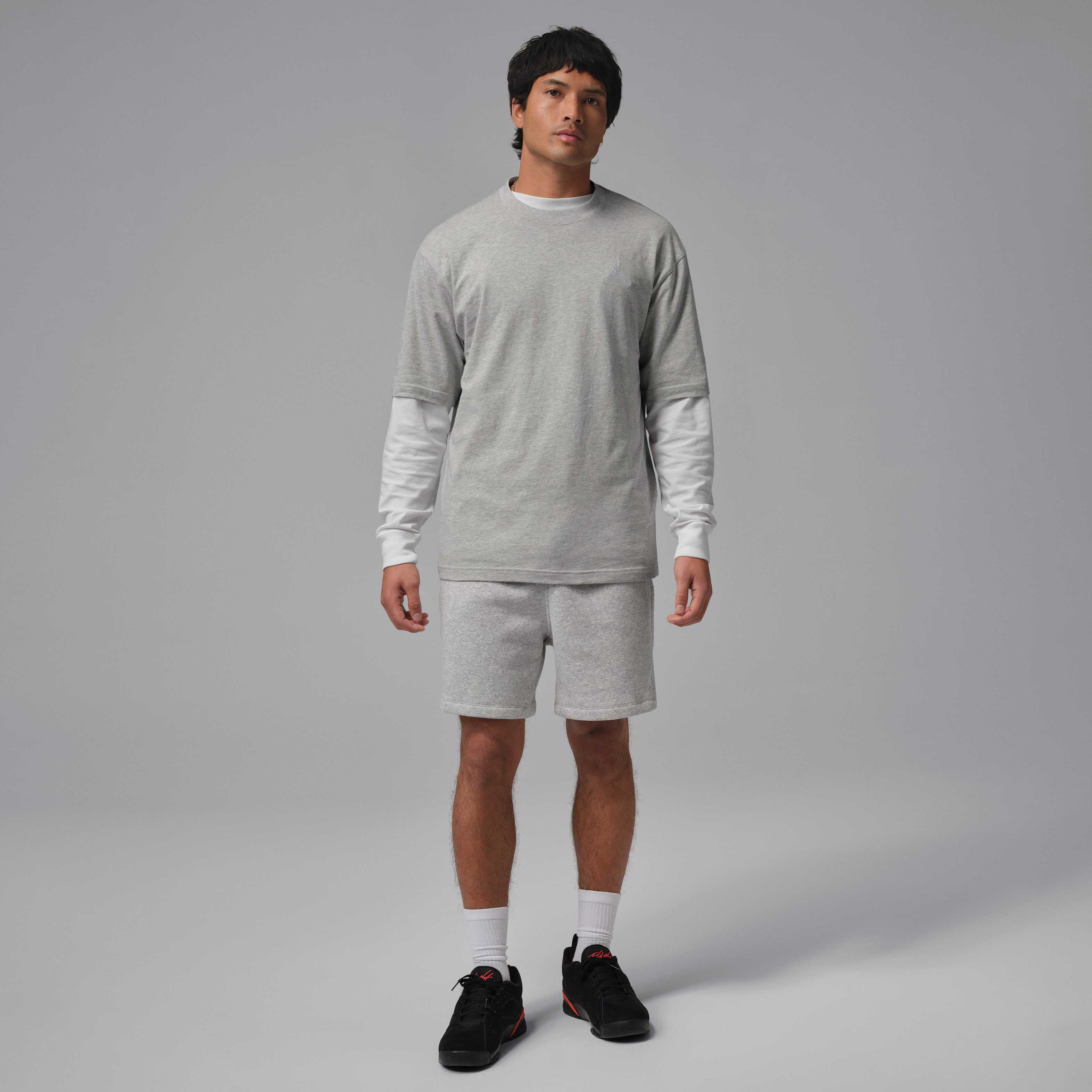 Buy Jordan Men's Embroidered Jumpman T-Shirt - Grey Heather/White ...