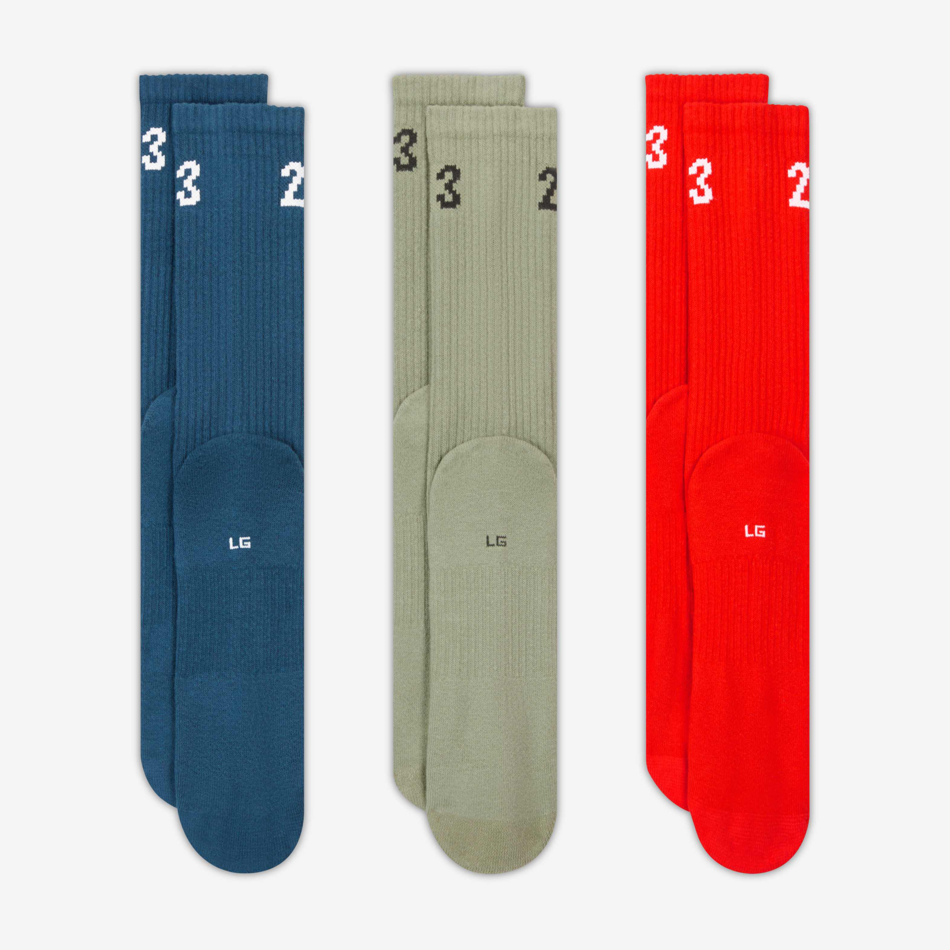 Buy Jordan Essentials Crew Socks (3 Pairs) - Multi-Colour @ Nike UAE
