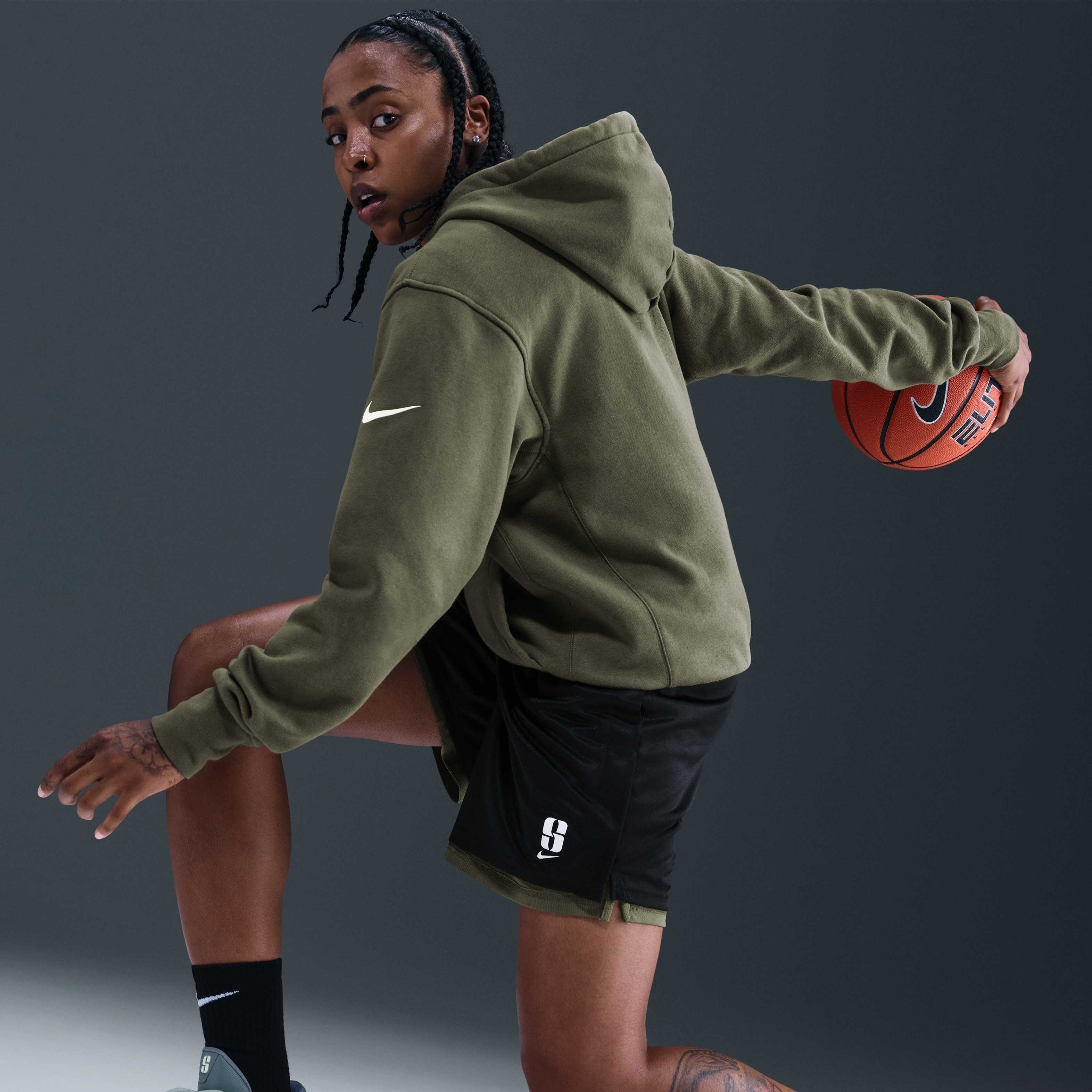 Buy Sabrina Dri-FIT Reversible Basketball Shorts - Medium Olive/Black ...