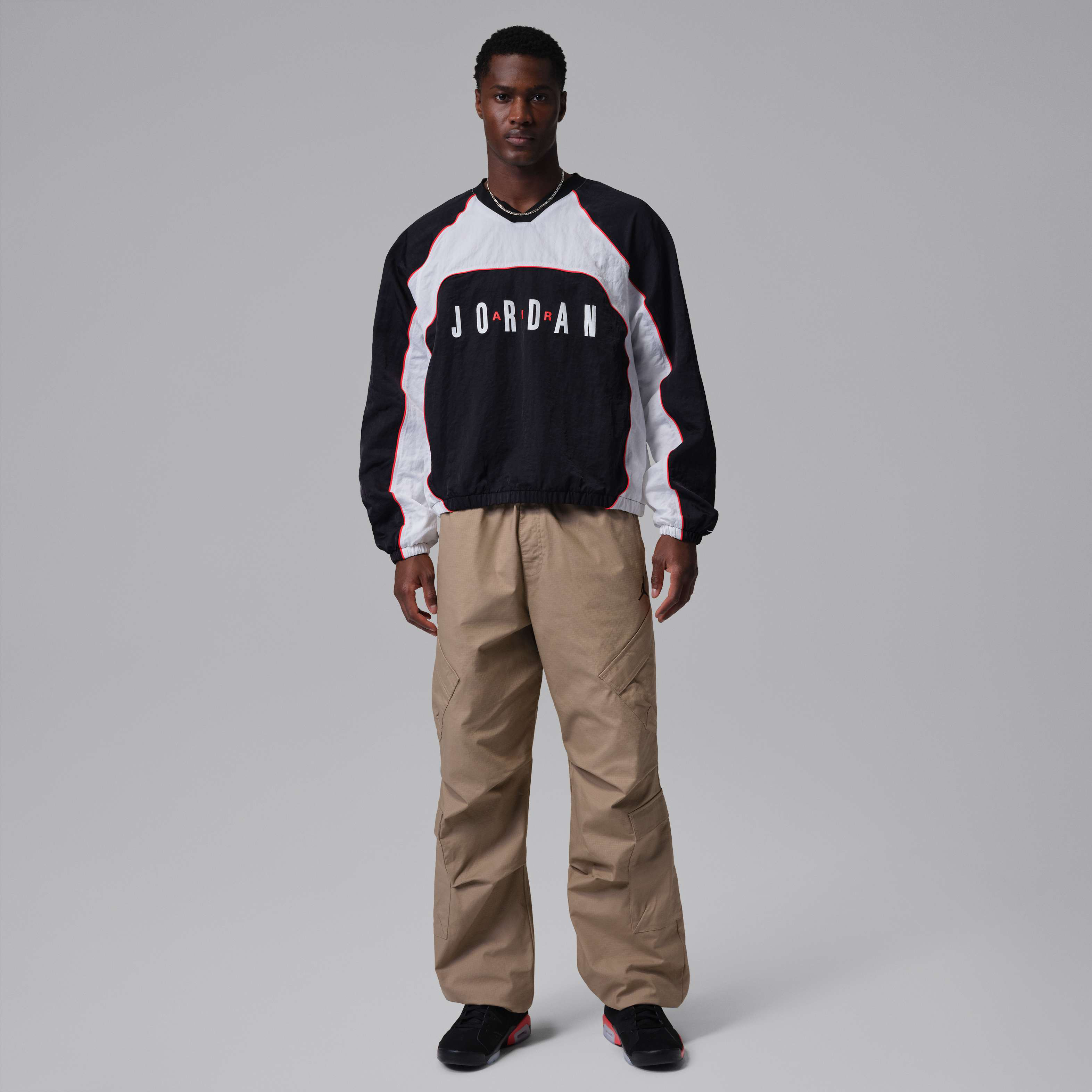 Buy Jordan Flight Men's Long-Sleeve Warm-Up Top - Black/White/Chile Red ...