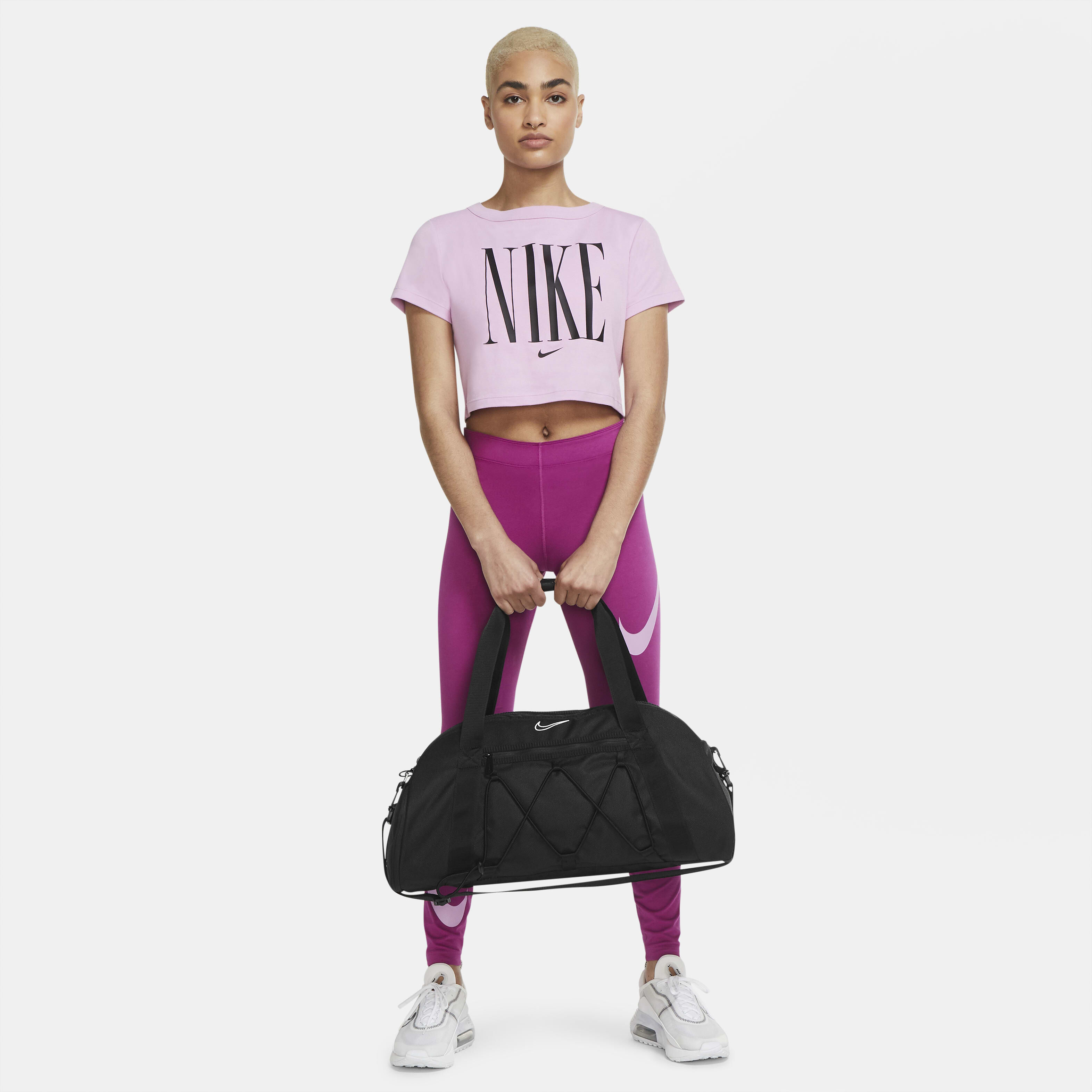 Buy Nike One Club Women's Training Duffel Bag (24L) - Black/Black/White ...