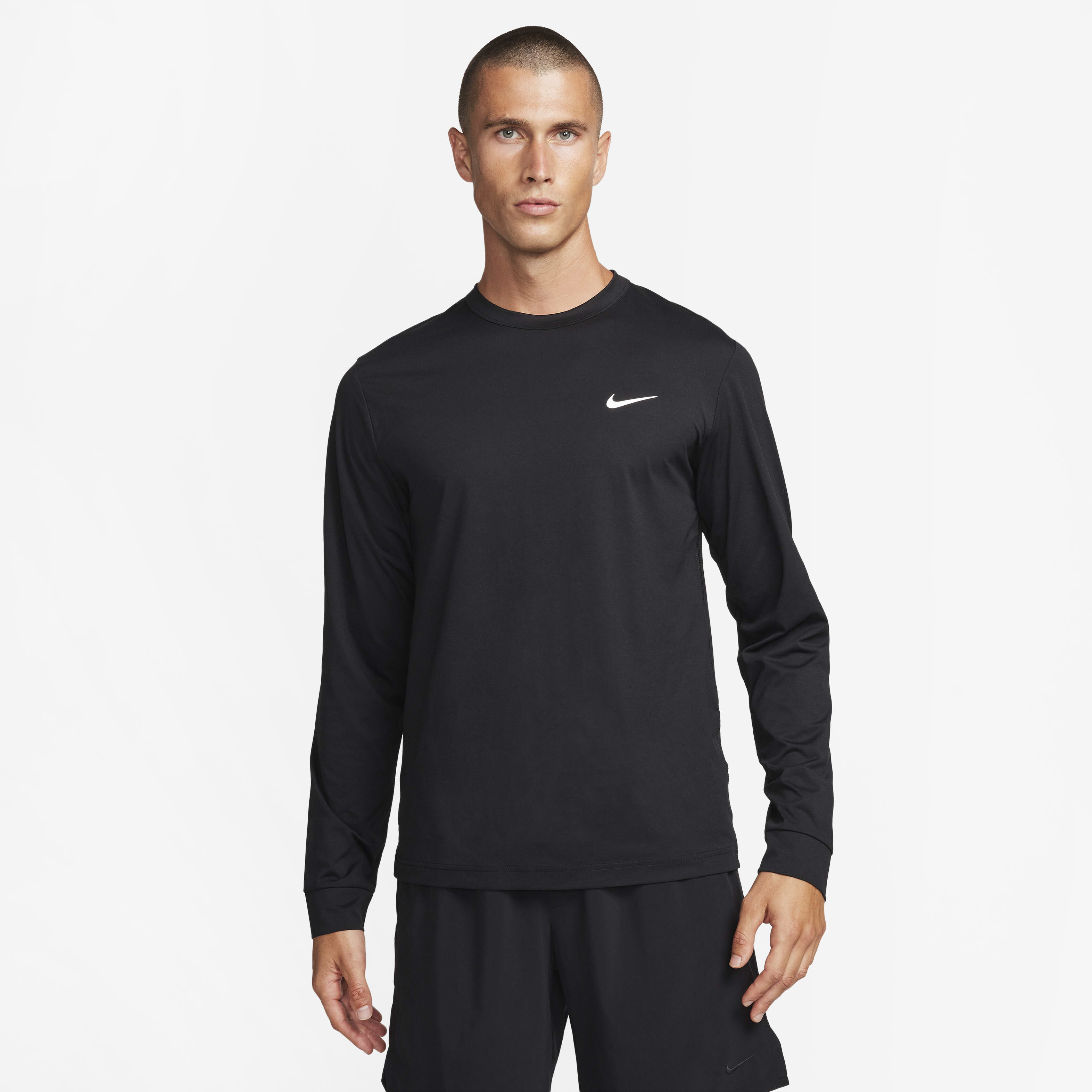 Buy Nike Dri-FIT UV Hyverse Men's Long-Sleeve Fitness Top - Black/White | Nike UAE Official
