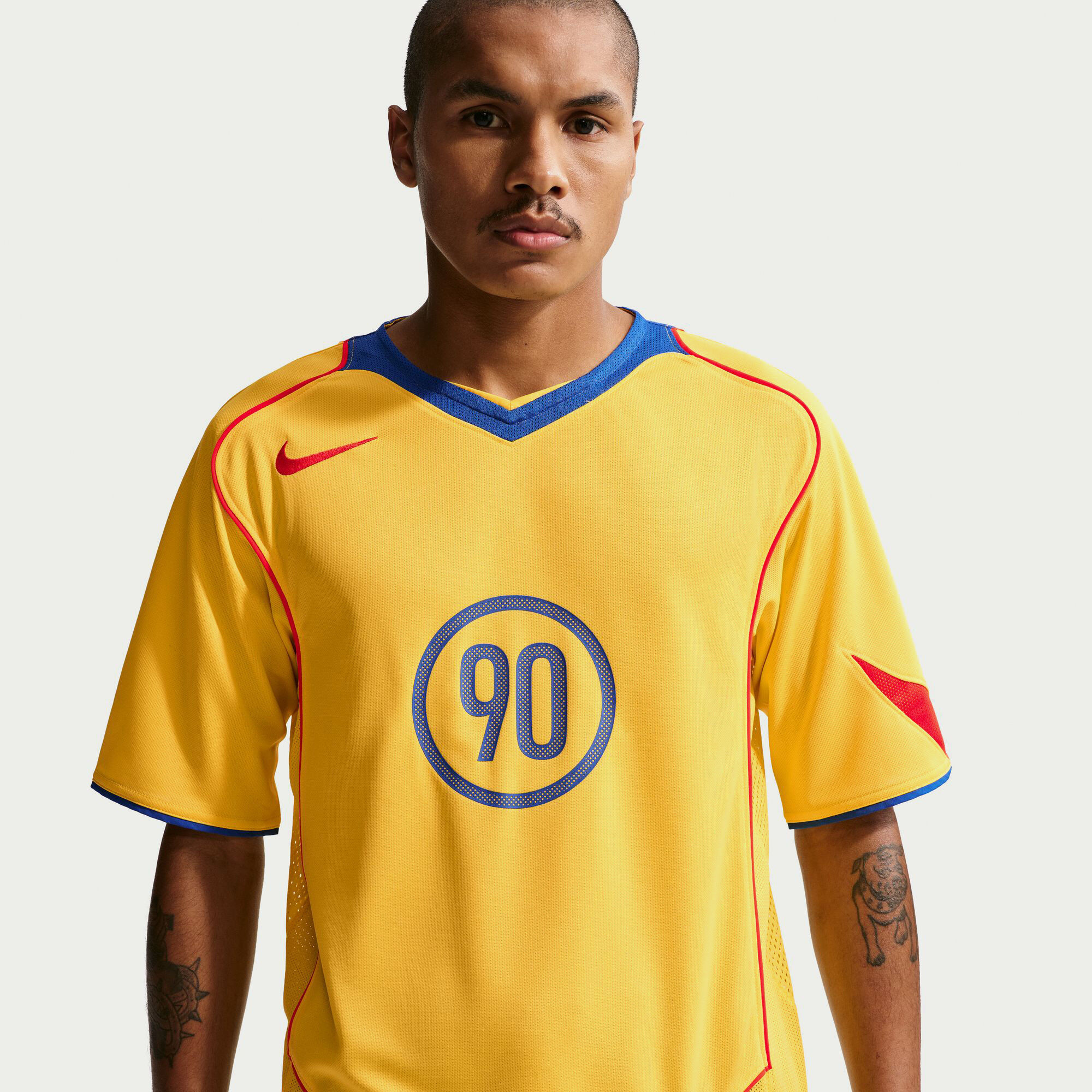 Buy Nike Total 90 Men's Dri-FIT Short-Sleeve Football Top - Tour Yellow ...