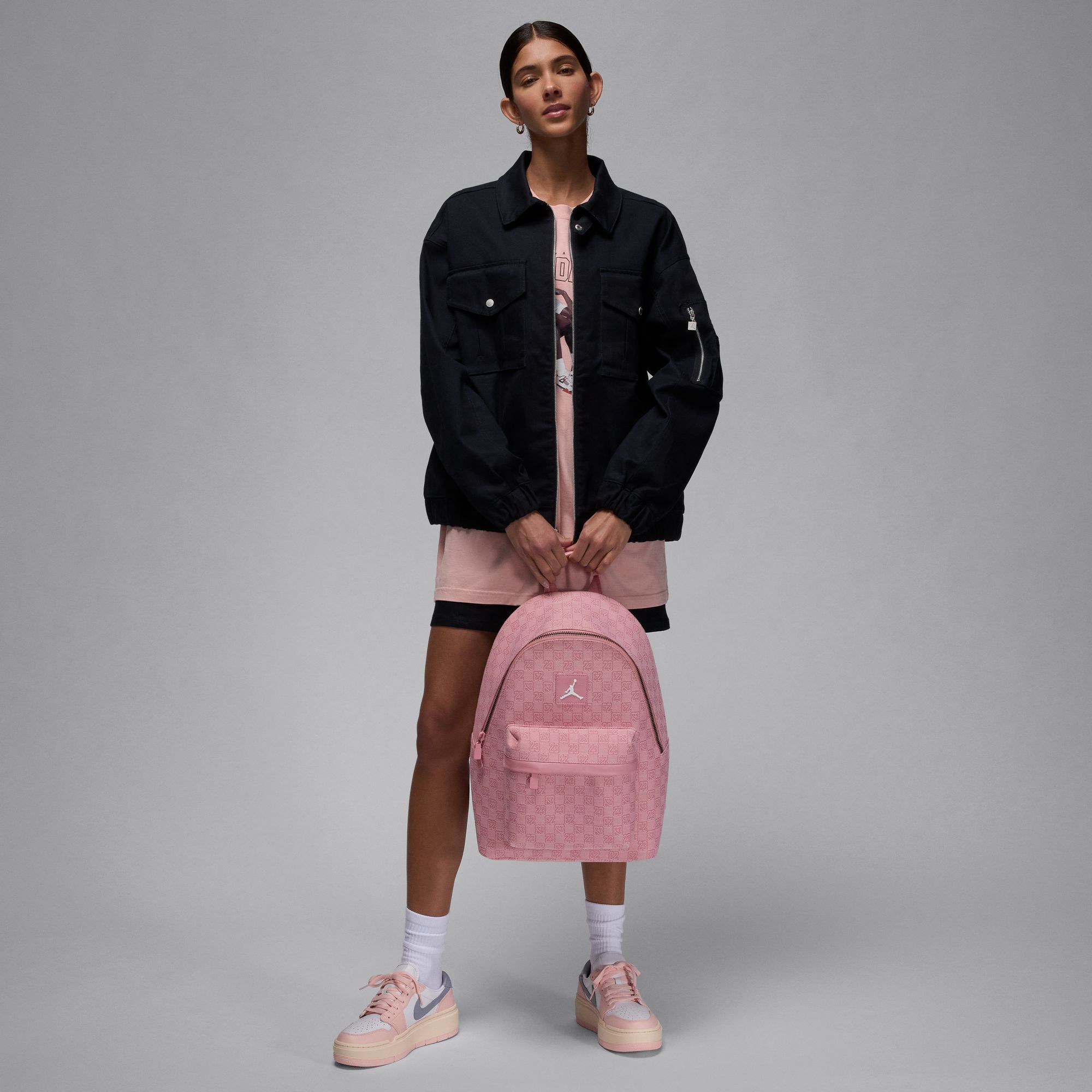 Buy Jordan Monogram Backpack Backpack (20L) - Pink Glaze @ Nike UAE