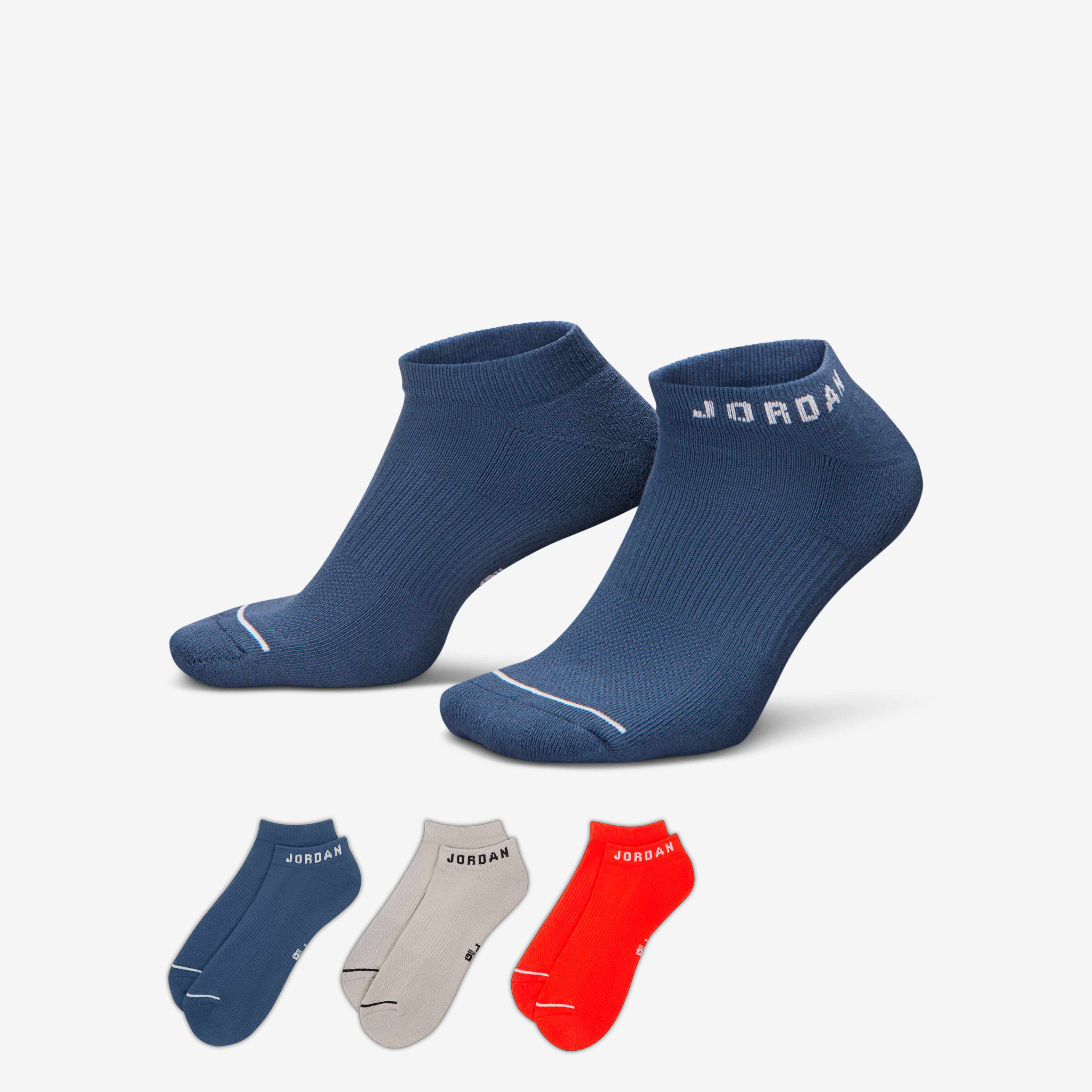 Buy Jordan Everyday No-Show Socks (3 Pairs) - Multi-Colour @ Nike UAE