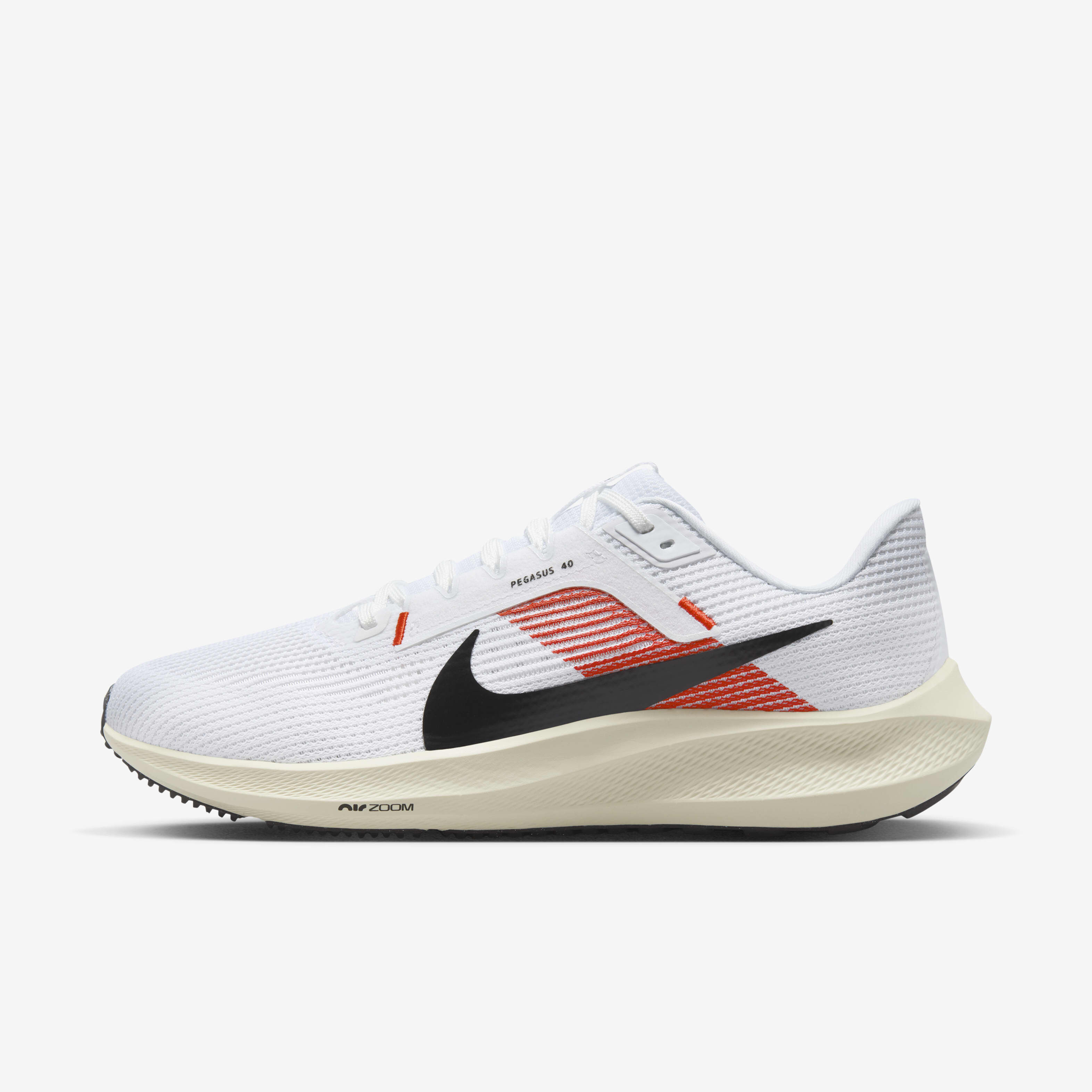 Buy Nike Pegasus 40 Road Running Shoes - White/Chile Red/Coconut Milk ...
