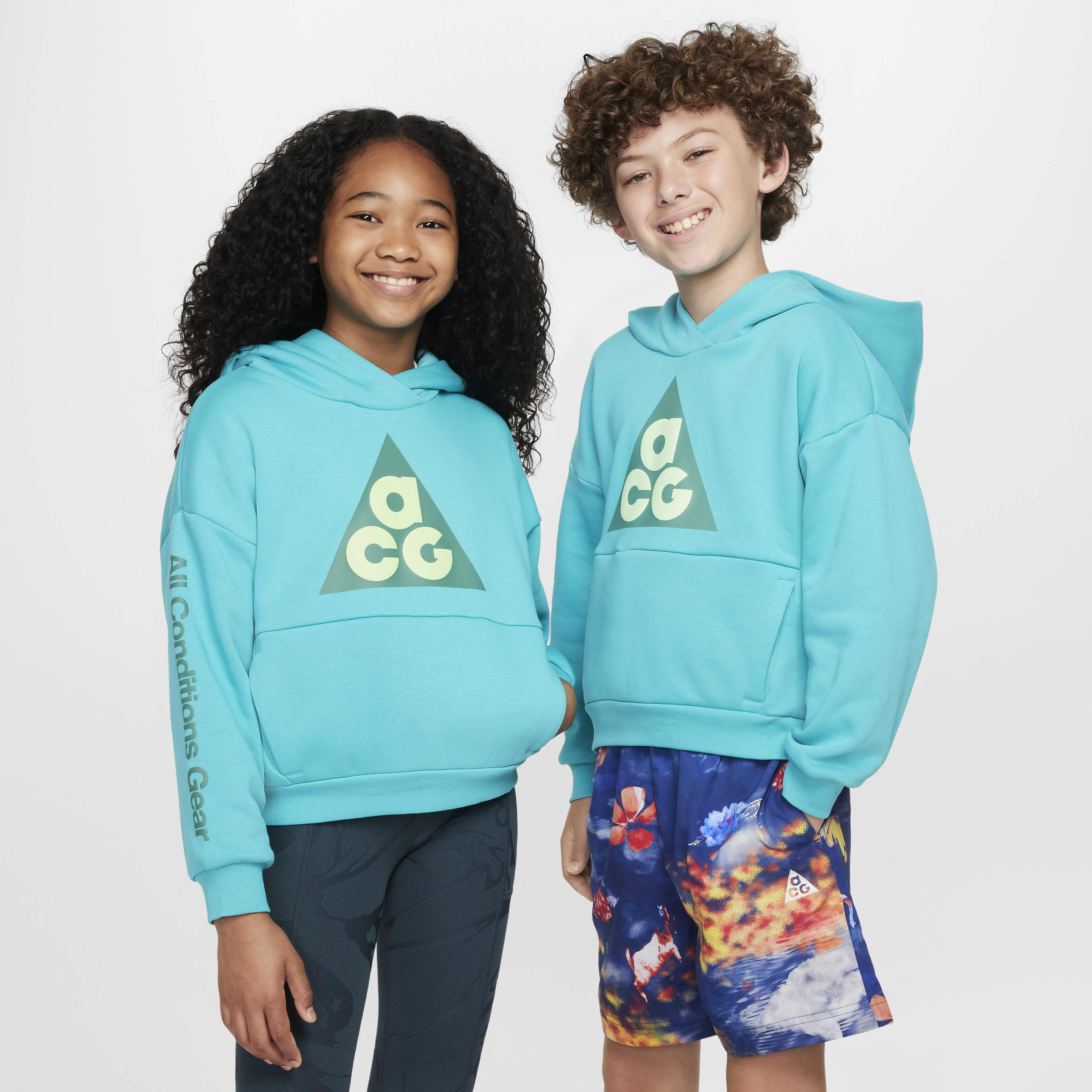 Buy Nike ACG Icon Fleece Older Kids' Pullover Hoodie - Dusty Cactus ...