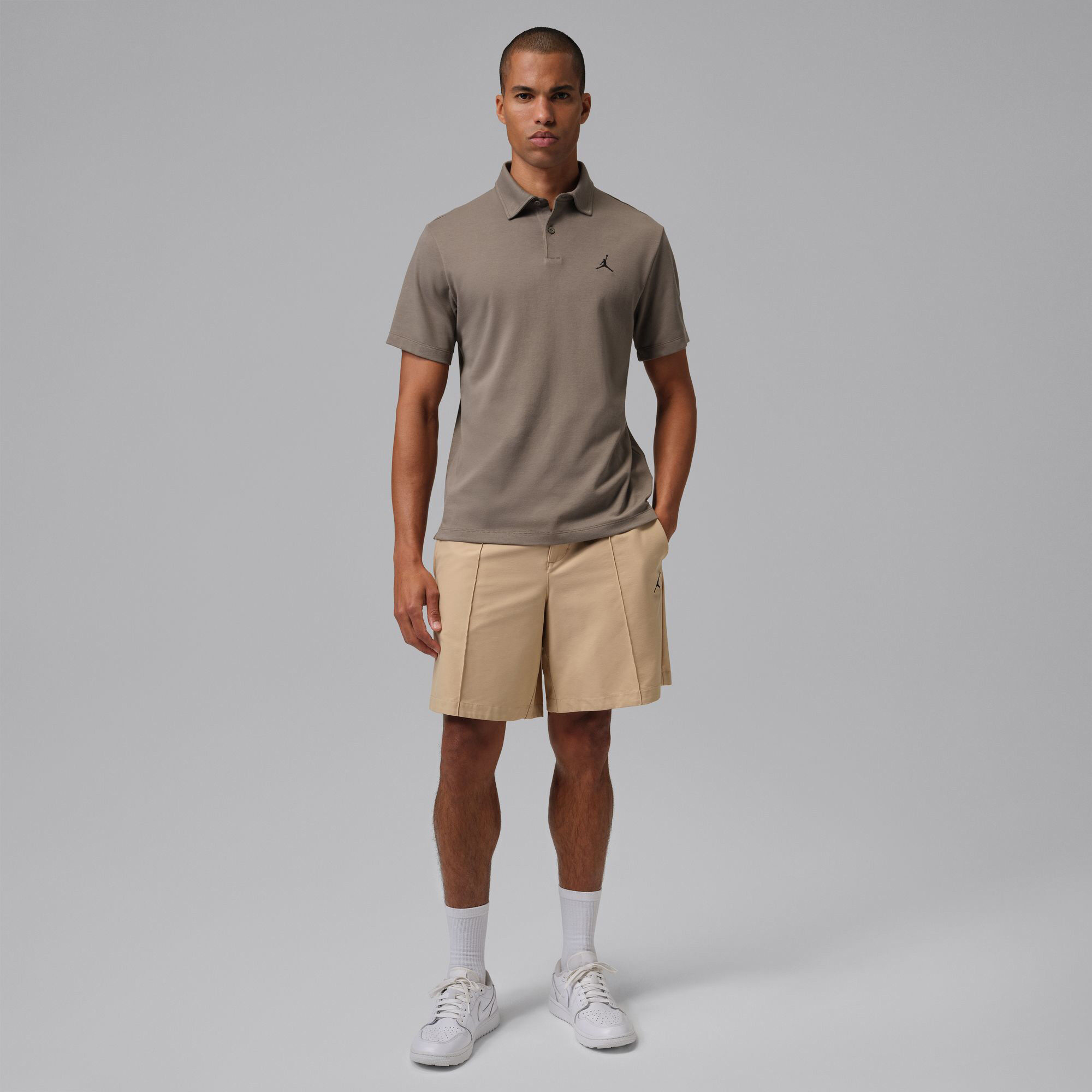 Buy Jordan Sport Men's Dri-FIT Golf Polo - Olive Grey/Anthracite @ Nike UAE