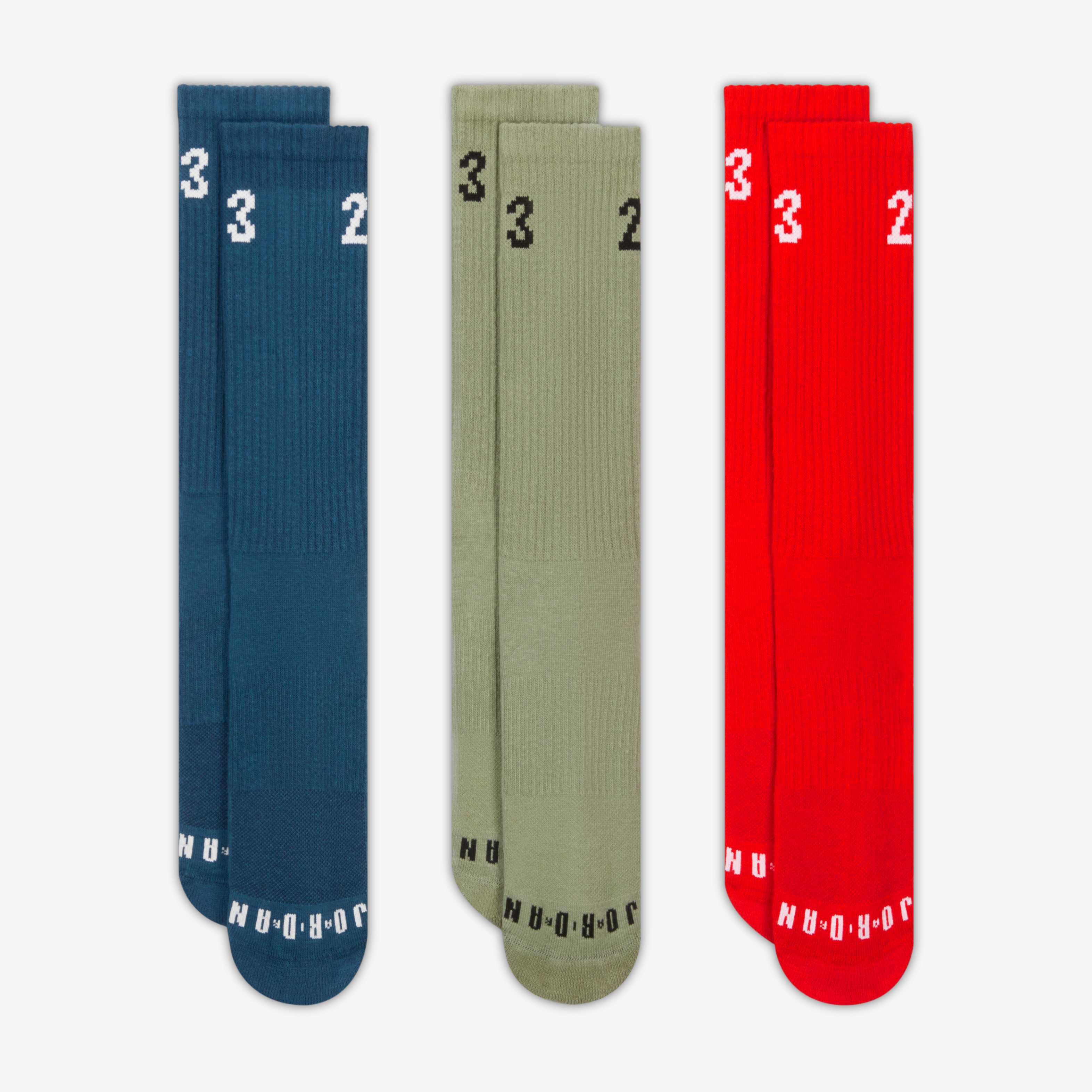 Buy Jordan Essentials Crew Socks (3 Pairs) - Multi-Colour @ Nike UAE