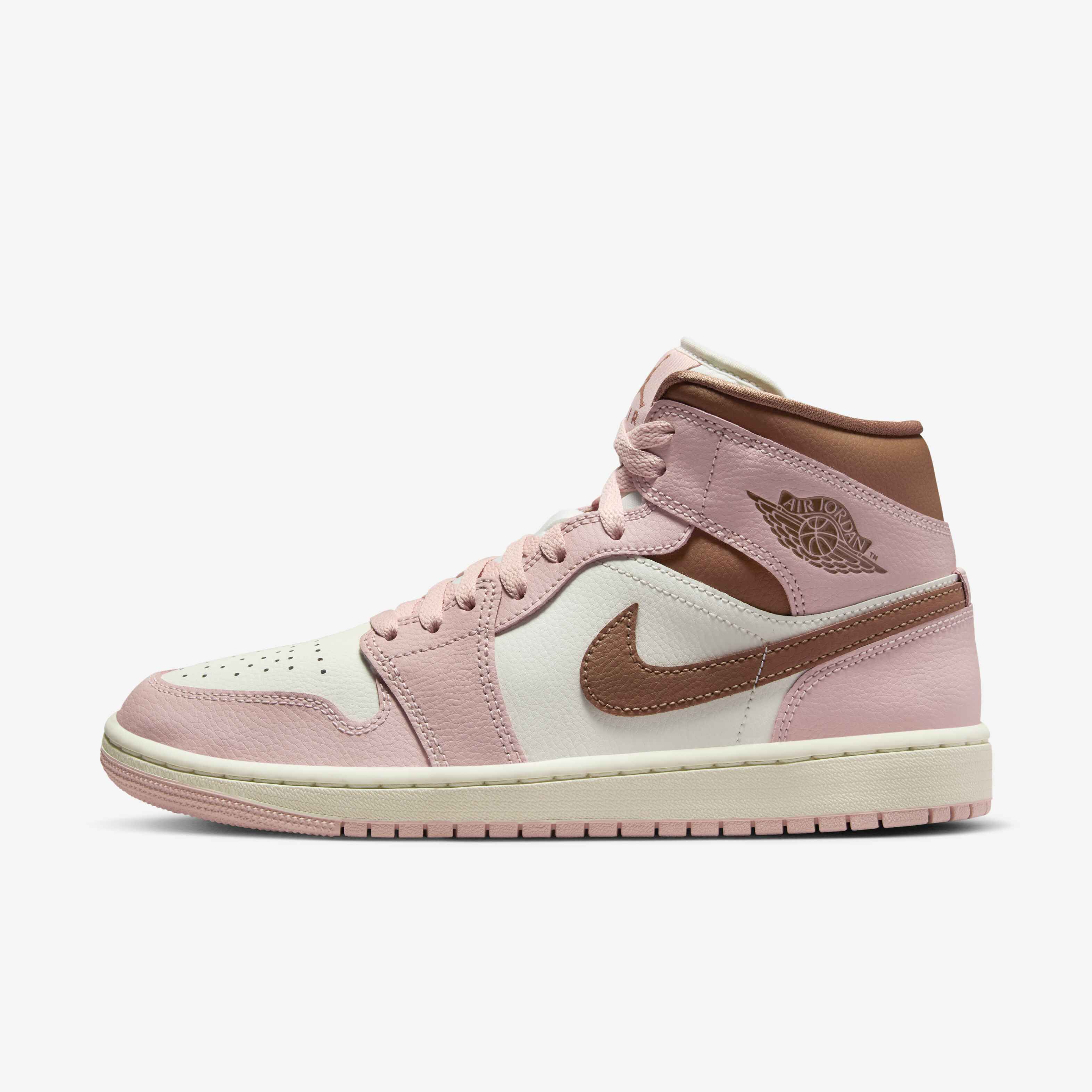 Buy Air Jordan 1 Mid Women's Shoes - Pink Oxford/Sail/Archaeo Brown | Nike UAE Official
