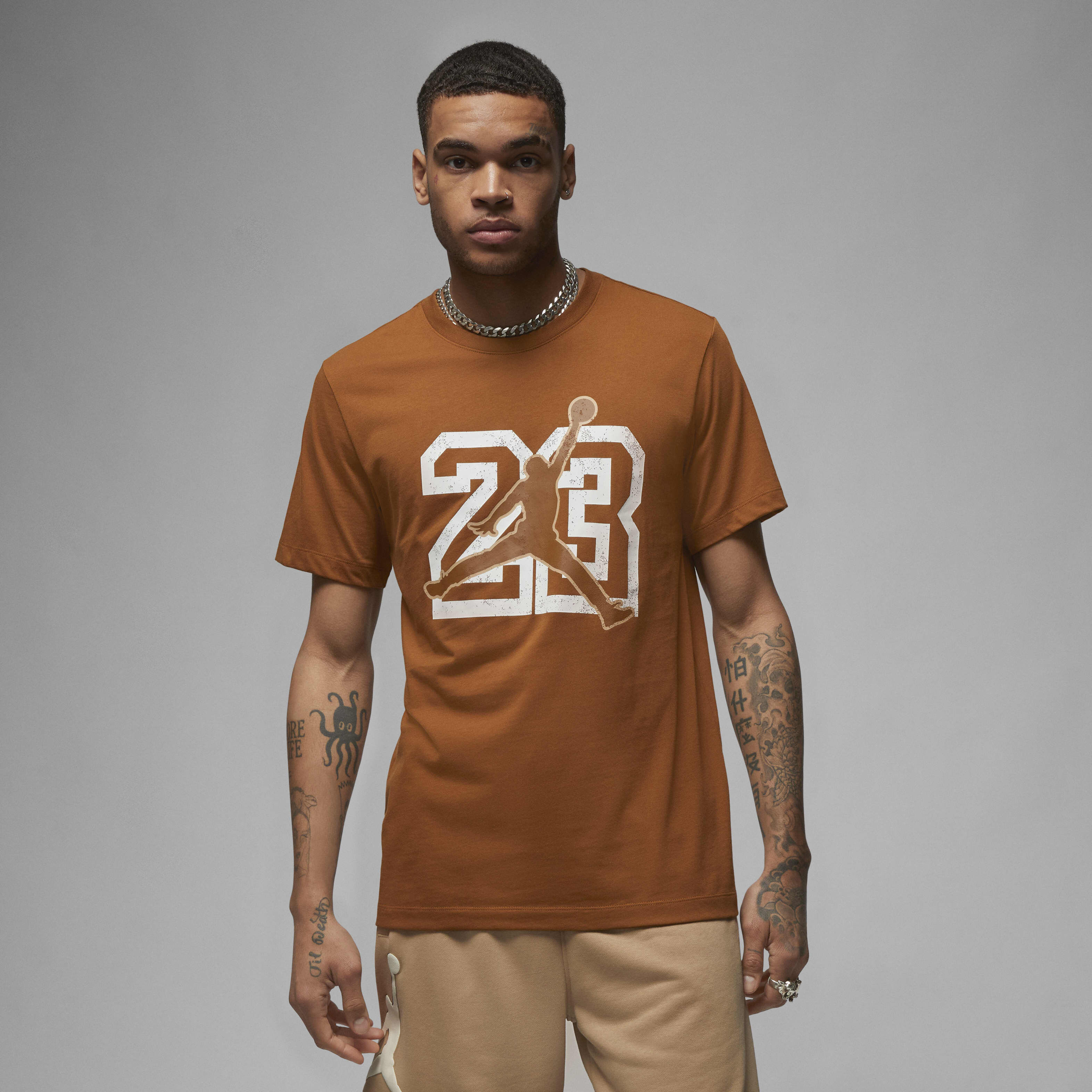 Buy Jordan Flight Essentials Men's T-Shirt - Light British Tan/Sail ...