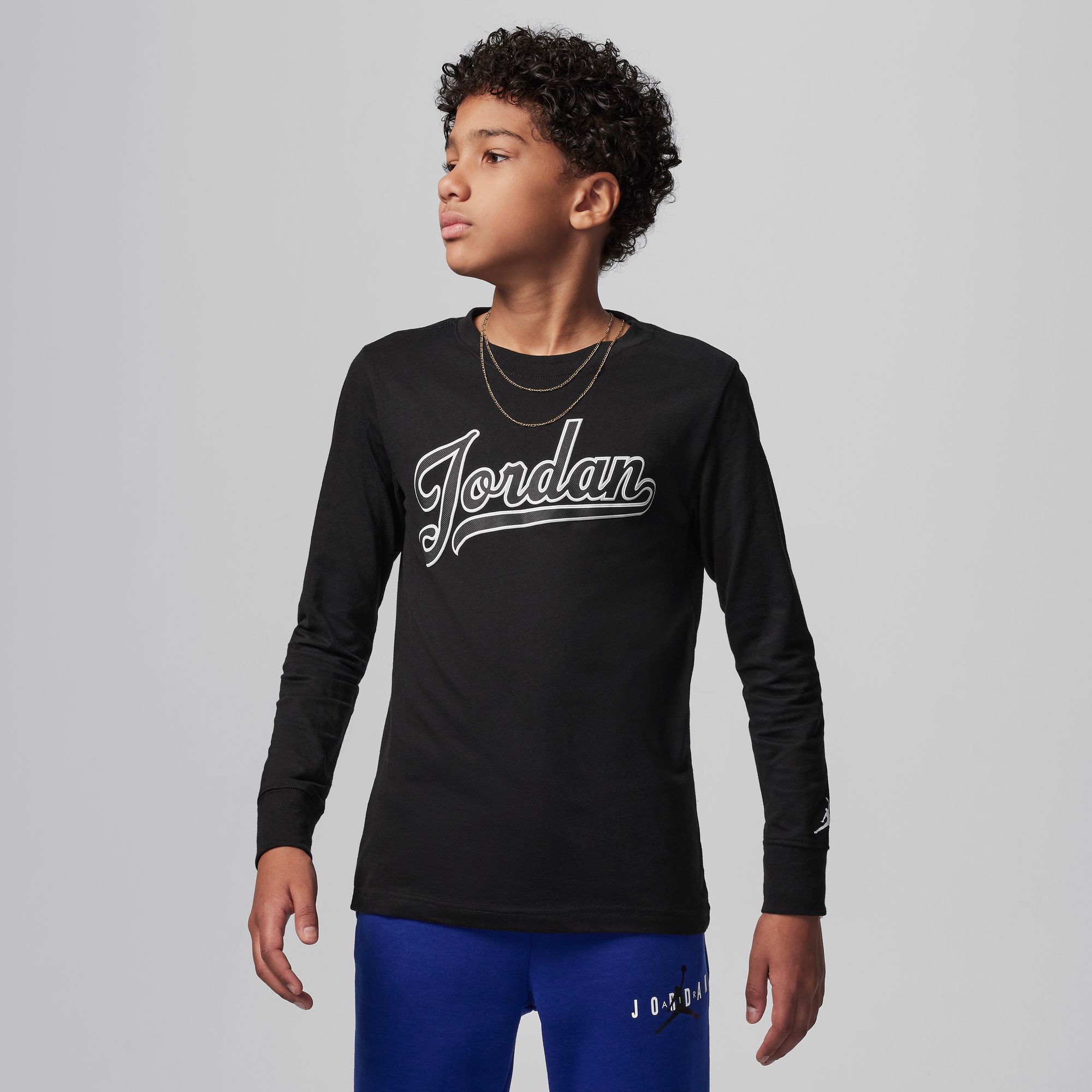 Buy Jordan Major League Script Big Kids' Graphic Long Sleeve T-Shirt ...