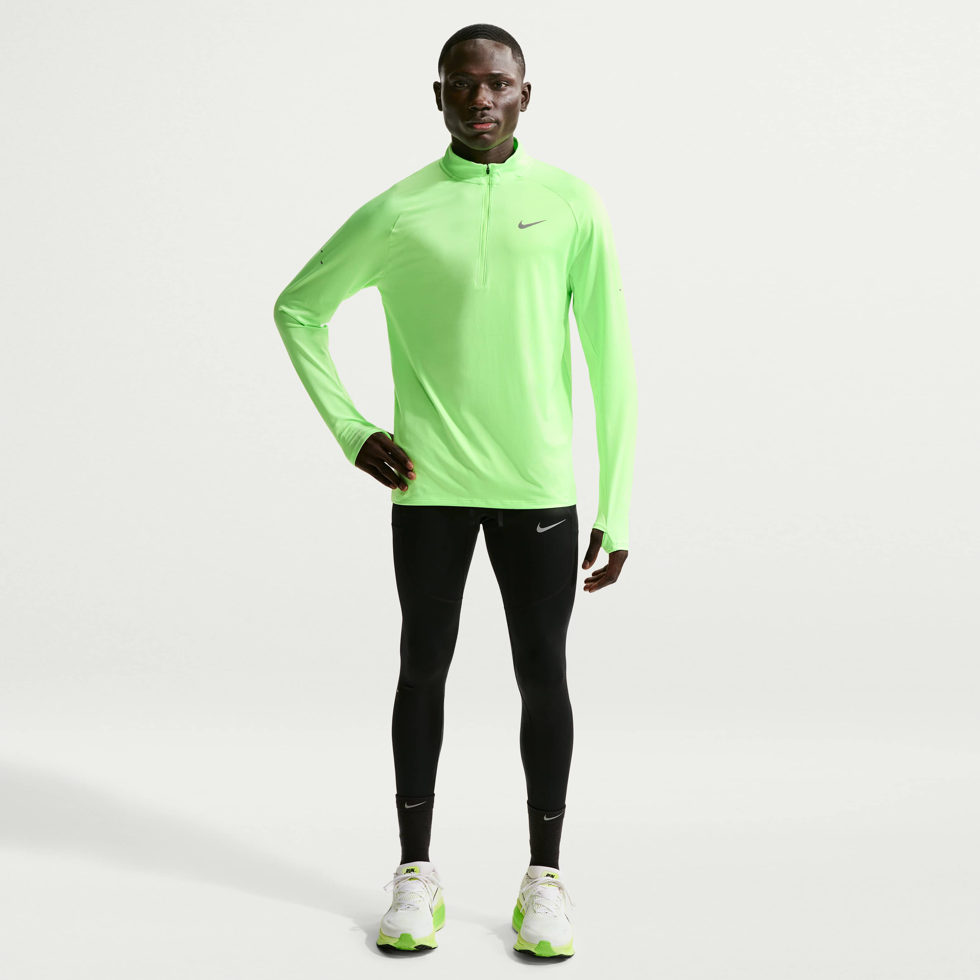 Buy Nike Stride Men's Dri-FIT 1/4-Zip Running Top - Lime Blast @ Nike UAE
