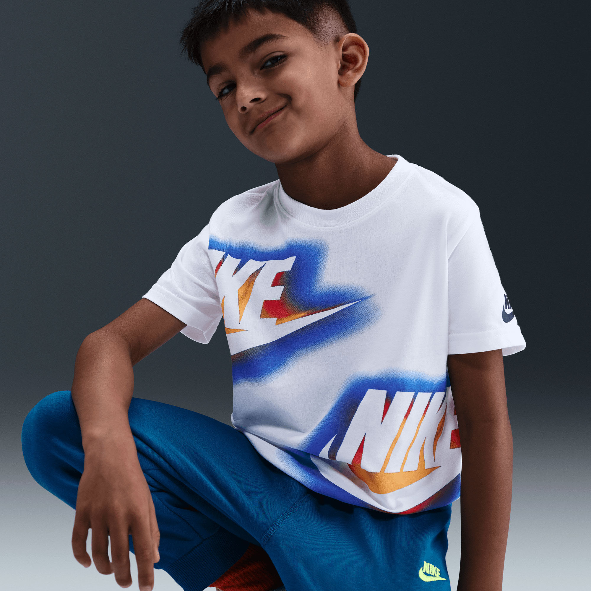 Buy Nike Glow With Me Little Kids' T-Shirt - White @ Nike UAE