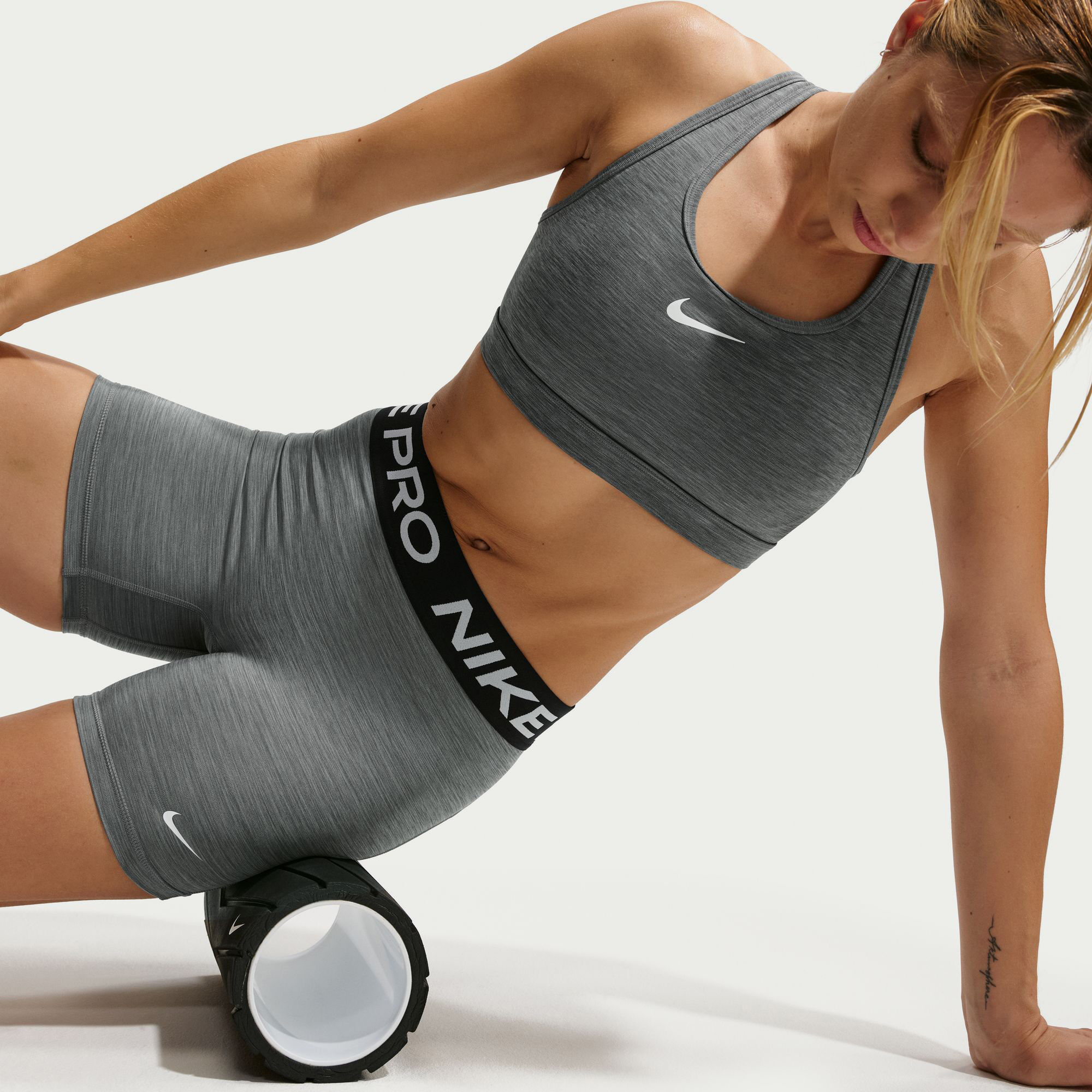 Buy Nike Pro 365 Women's 12.5cm (Approx.) Mid-Rise Shorts - Smoke Grey ...