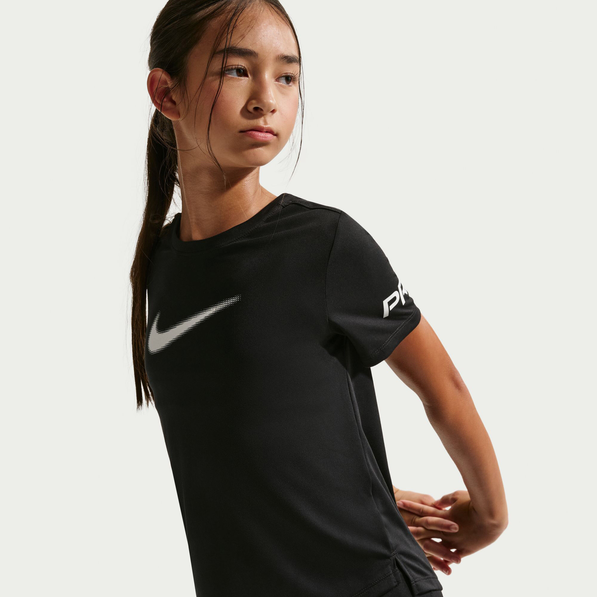 Buy Nike Pro Older Kids' (Girls') Dri-FIT Short-Sleeve Training Top ...