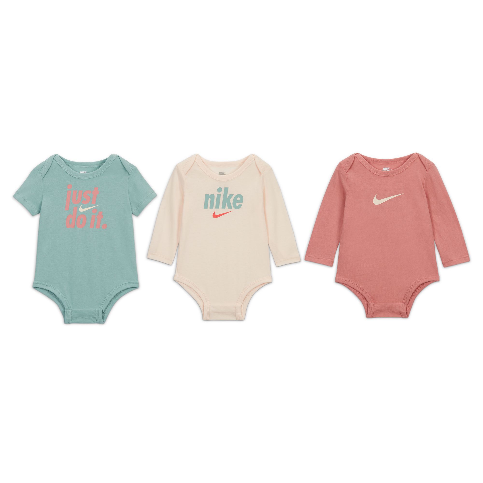 Buy Nike E1D1 3-Pack Bodysuits Baby Bodysuit Pack - Guava Ice | Nike UAE Official