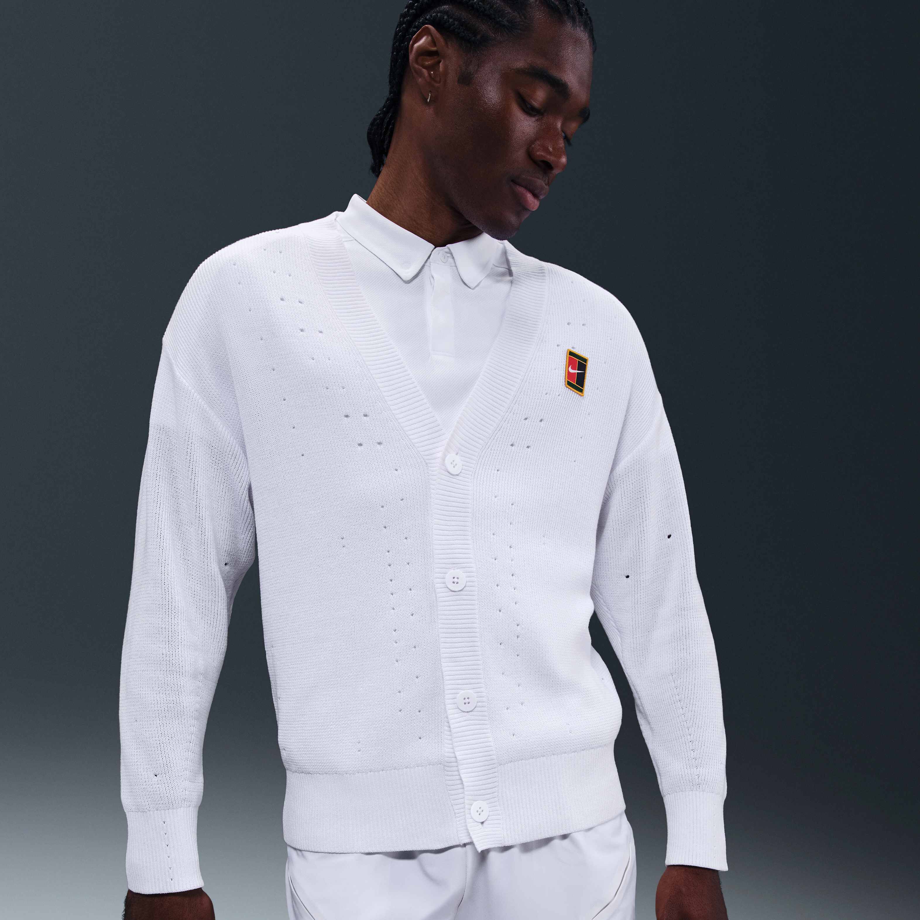 Buy NikeCourt Slam Men's Tennis Cardigan - White | Nike UAE Official