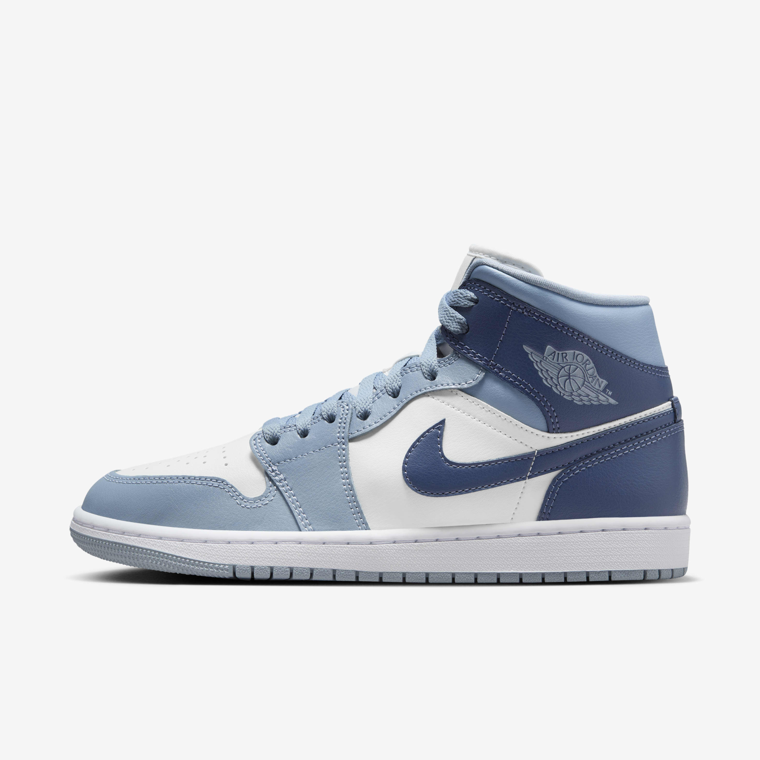 Buy Air Jordan 1 Mid Women's Shoes - Sail/Blue Grey/White/Diffused Blue | Nike UAE Official