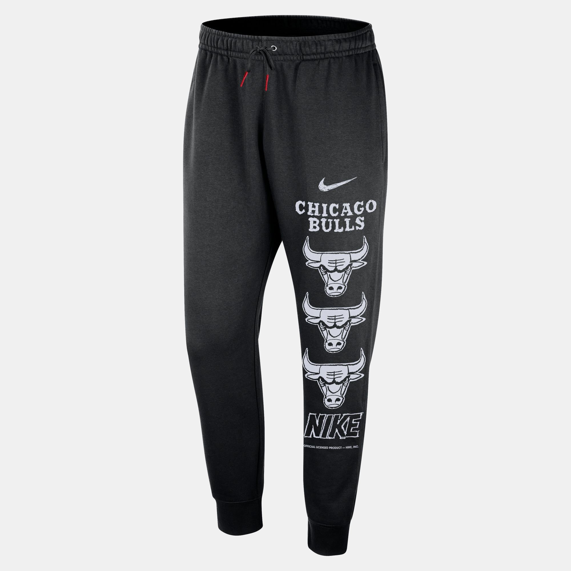 Buy Chicago Bulls Courtside Men's Nike NBA Club Fleece Joggers - Black ...