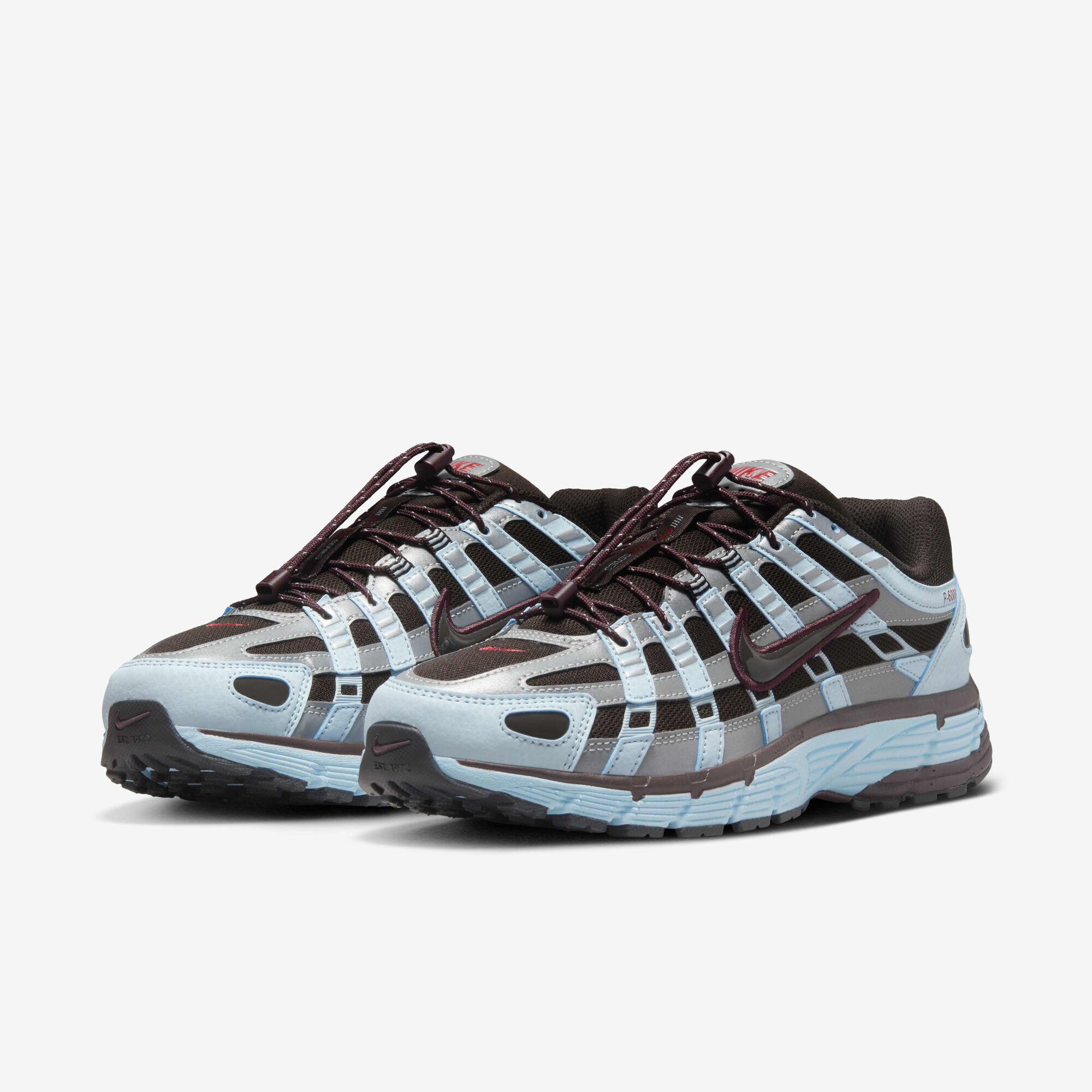 Buy Nike P-6000 Women's Shoes - Glacier Blue/Velvet Brown/Metallic Silver/Burgundy Crush | Nike ...