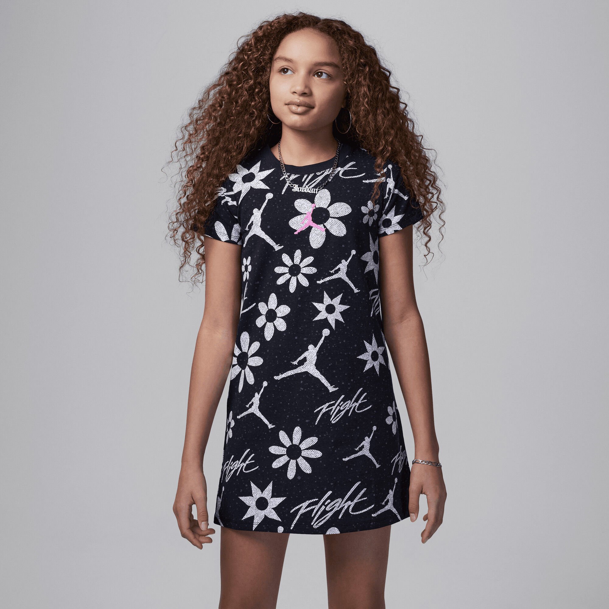 Buy Jordan Floral Flight Big Kids' Dress - Black @ Nike UAE