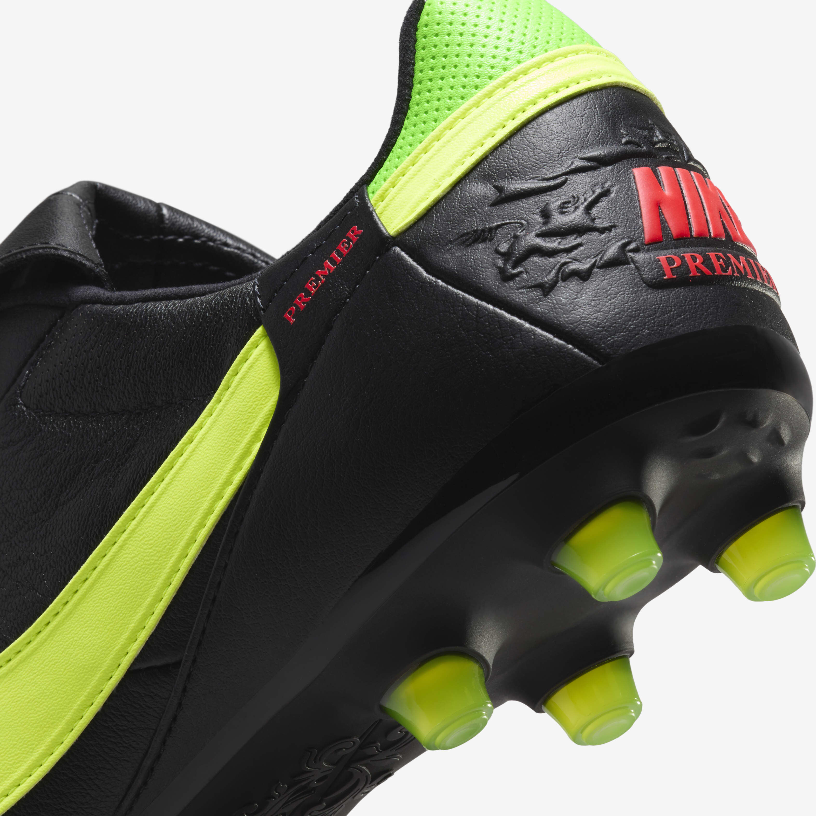 Buy Nike Premier 3 Firm-Ground Low-Top Football Boot - Black/Green ...