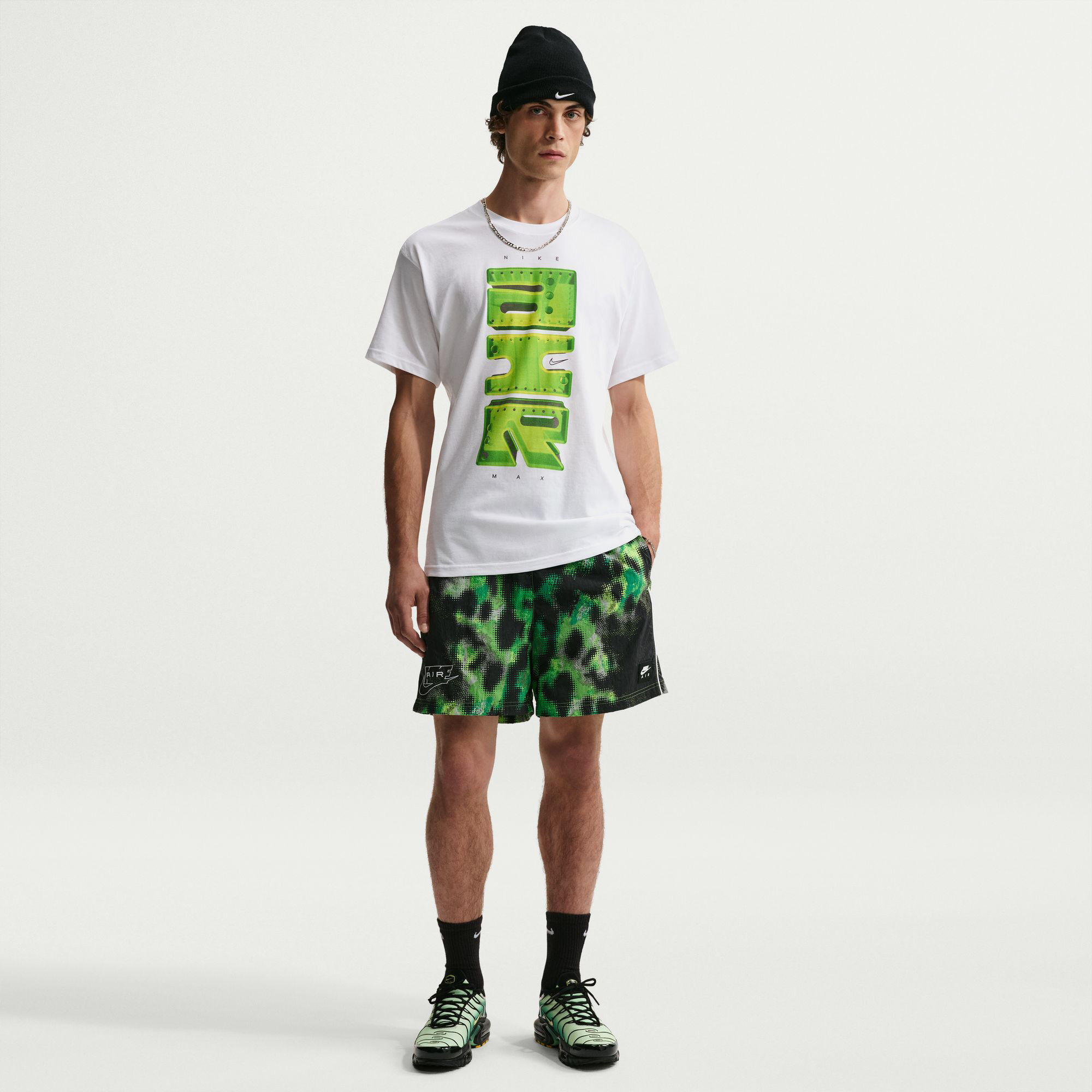 Buy Nike Air Men's Woven Shorts - Mean Green/White @ Nike UAE