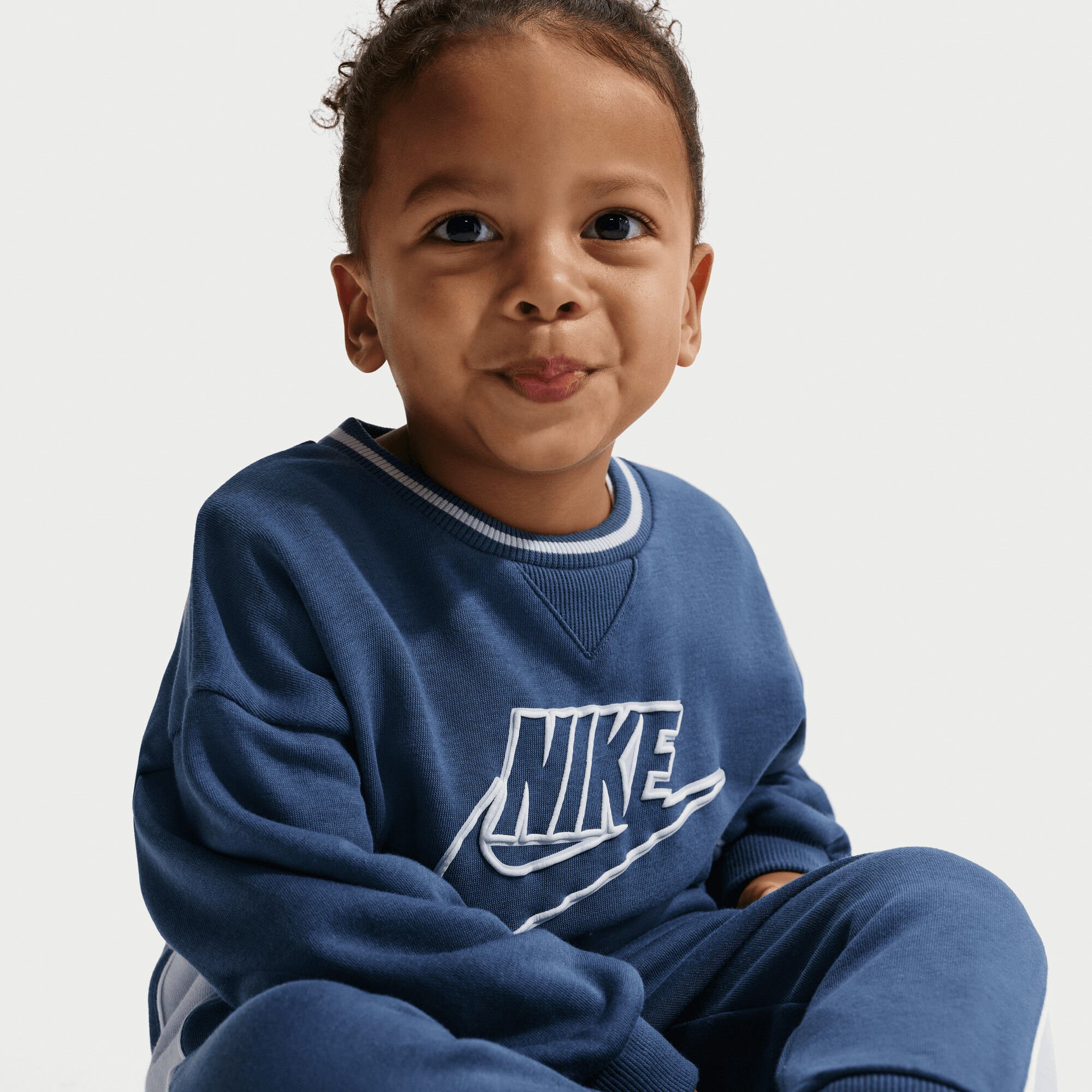 Buy Nike Little Kids' French Terry Colorblocked 2-Piece Crew Set ...