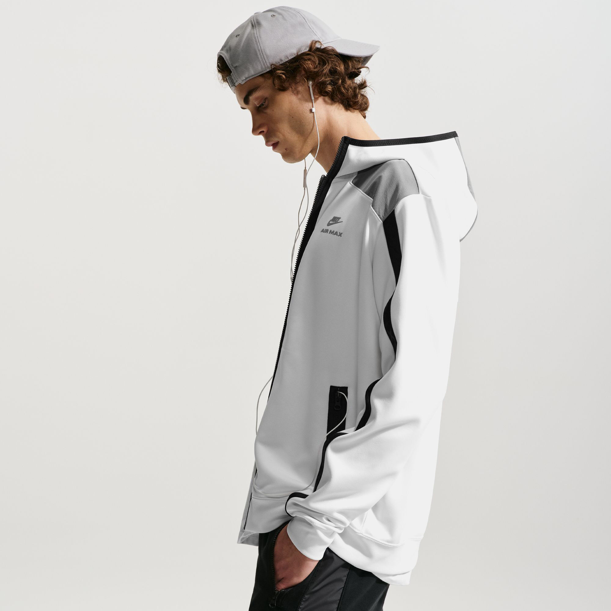 Buy Nike Sportswear Air Max Men's Full-Zip Hoodie - White/Cool Grey ...