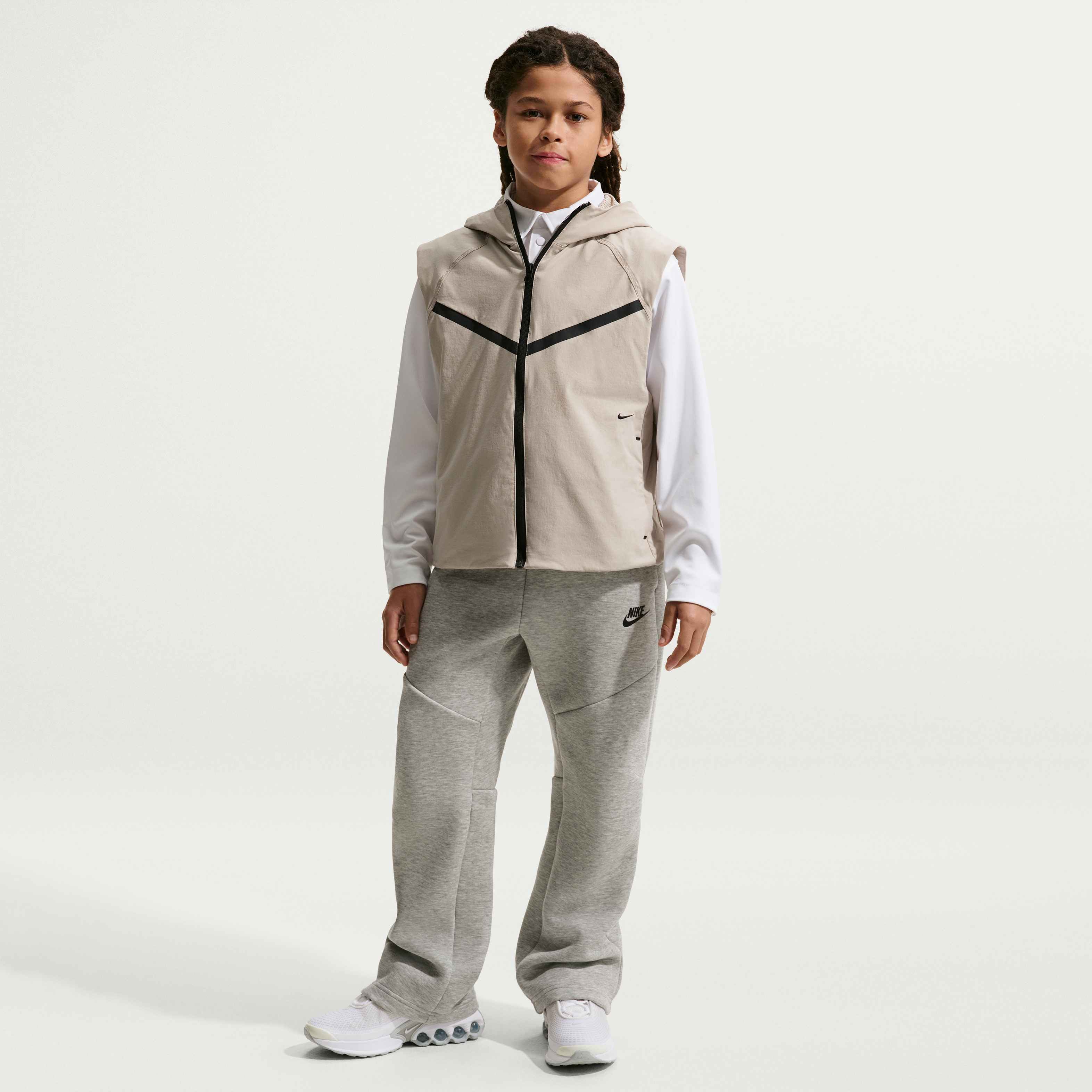 Buy Nike Sportswear Tech Woven Older Kids' (Boys') Gilet - Cream II ...