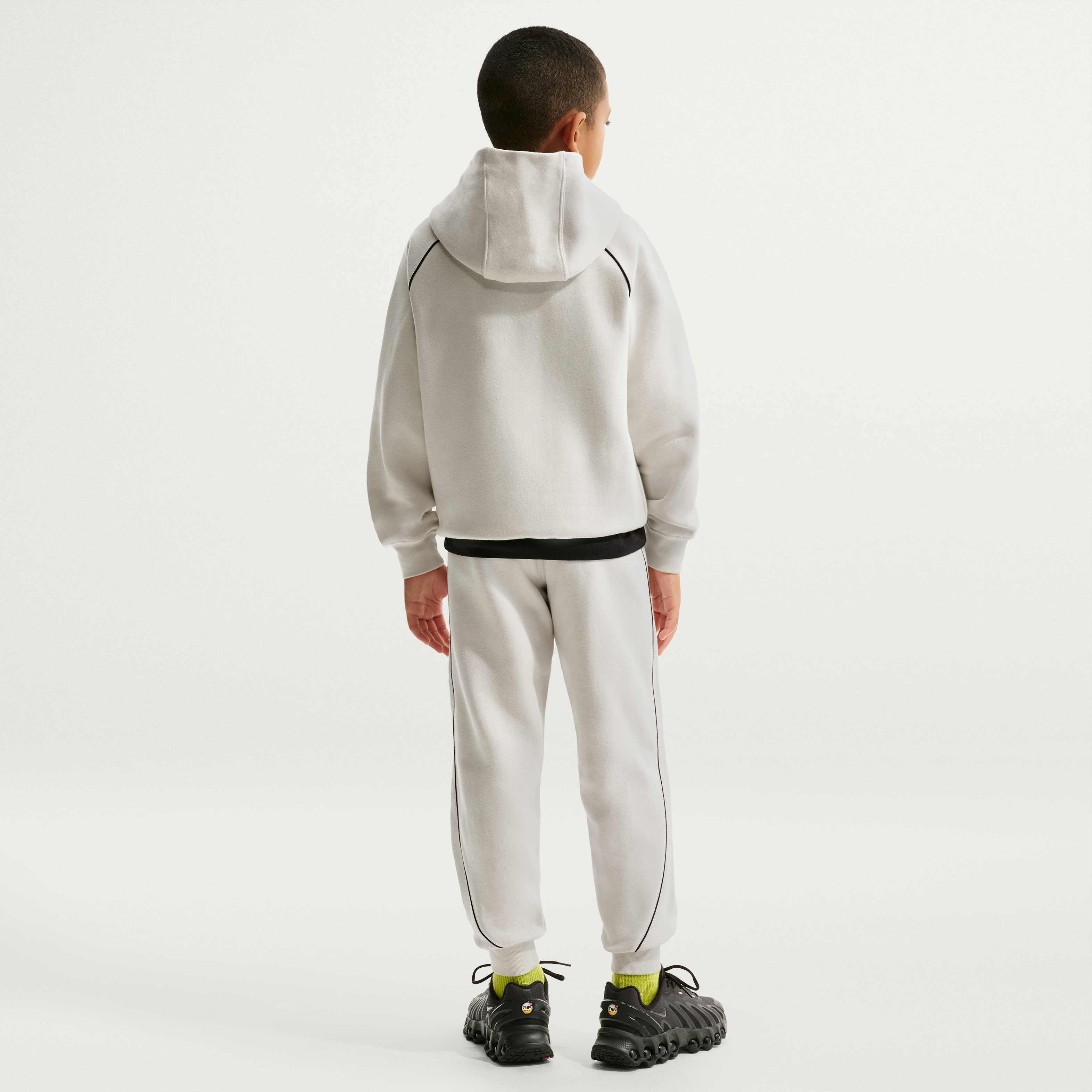 Buy Nike Air Older Kids' Pullover Hoodie - Light Bone/Black/Black ...