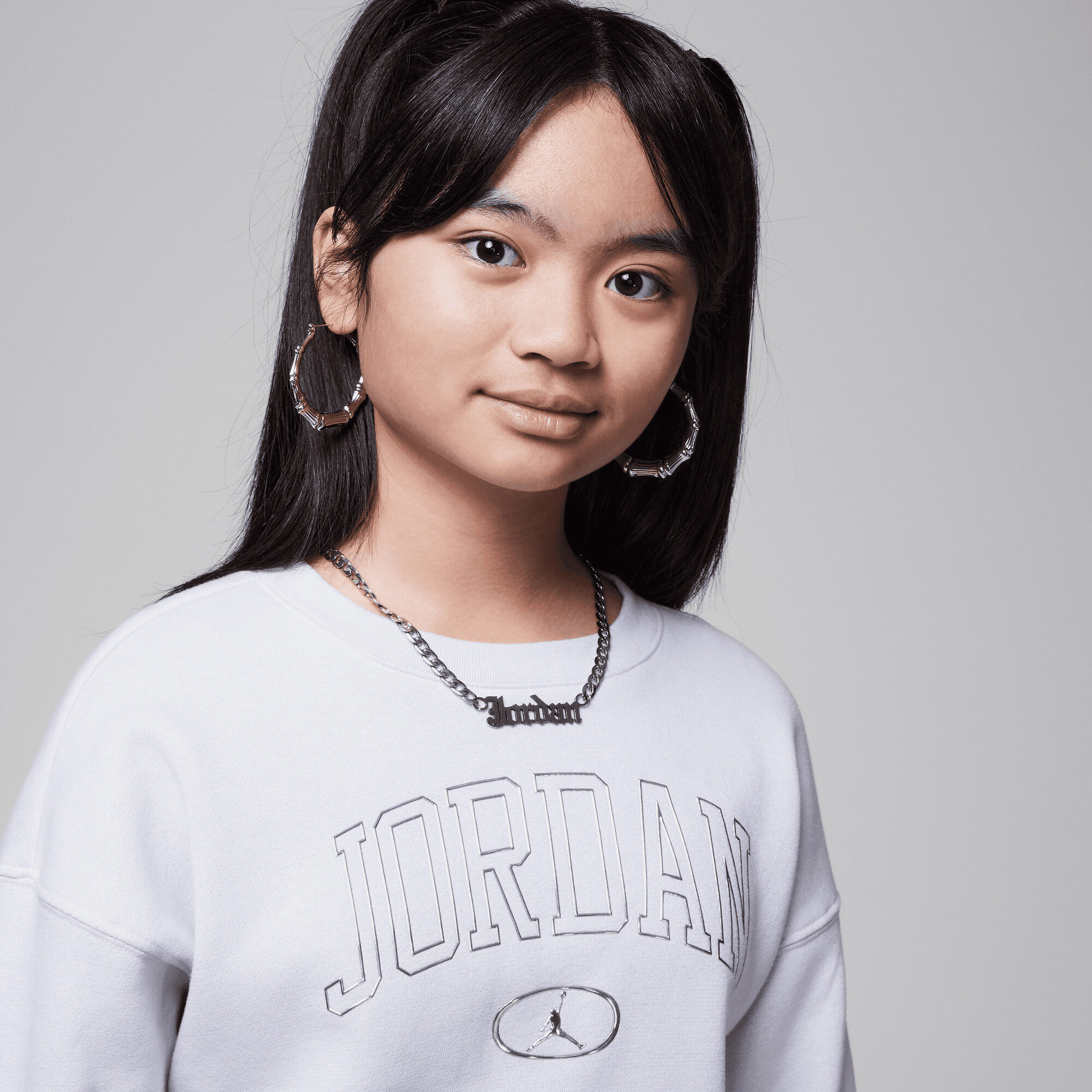 Buy Jordan Big Kids' 1st Baby Blue Crew Top - Football Grey @ Nike UAE