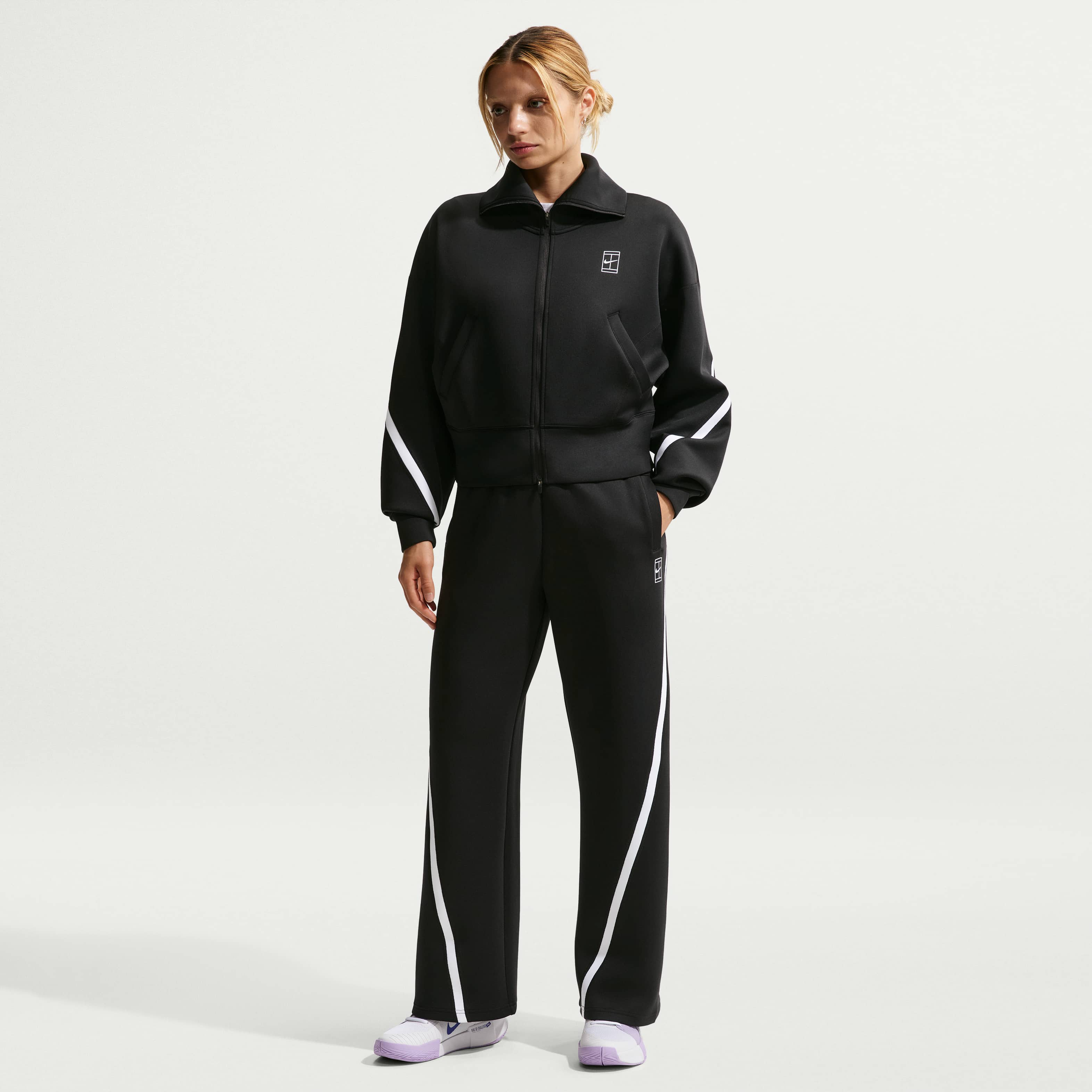 Buy Nike Advantage Women's Dri-FIT Mid-Rise Tennis Trousers - Black ...