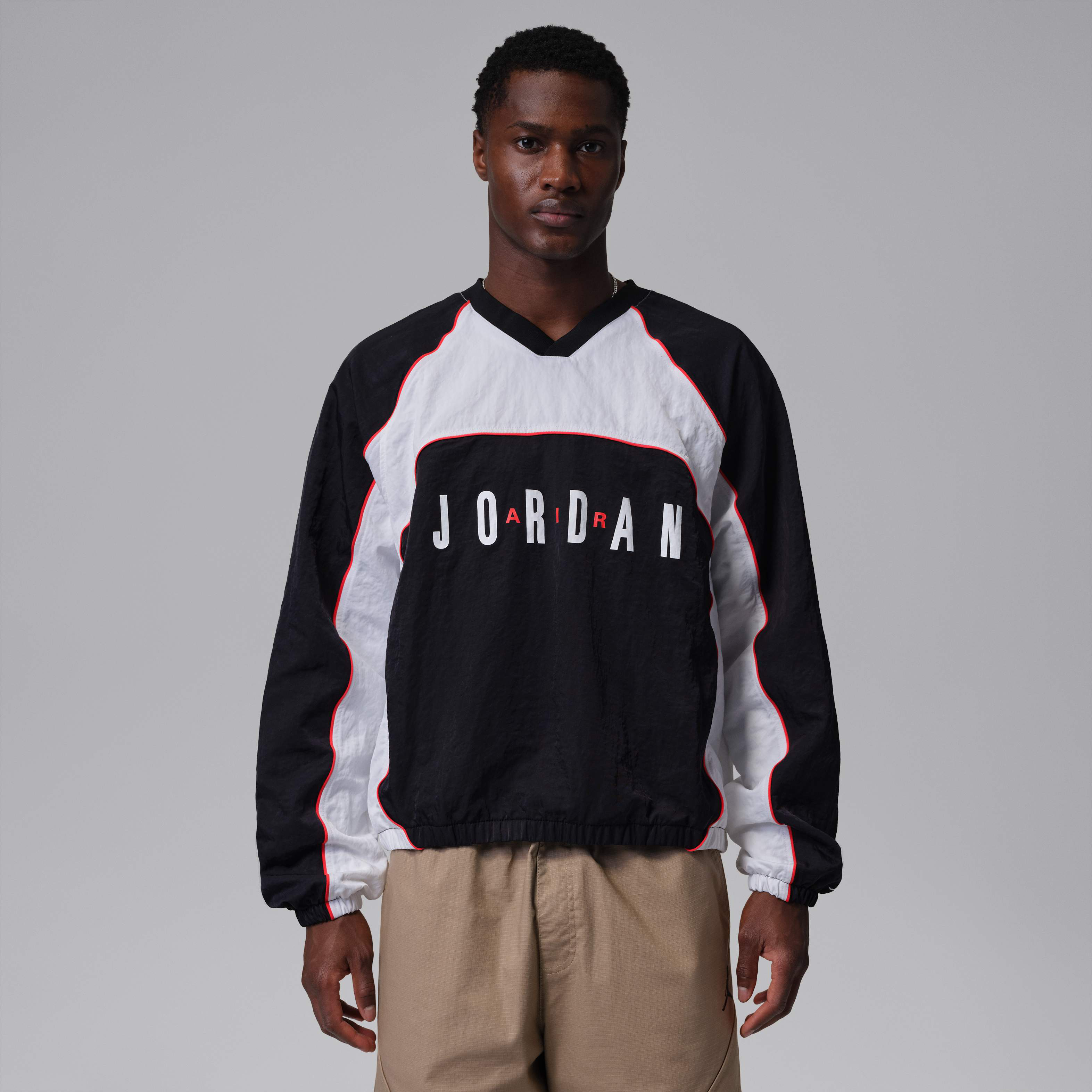 Buy Jordan Flight Men's Long-Sleeve Warm-Up Top - Black/White/Chile Red ...