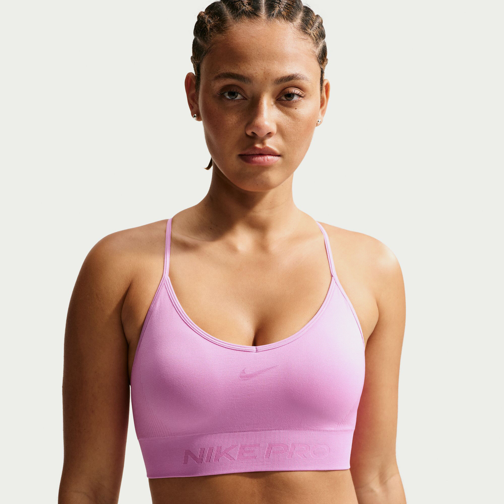 Buy Nike Pro Seamless Women's Light-Support Padded Sports Bra - Light ...