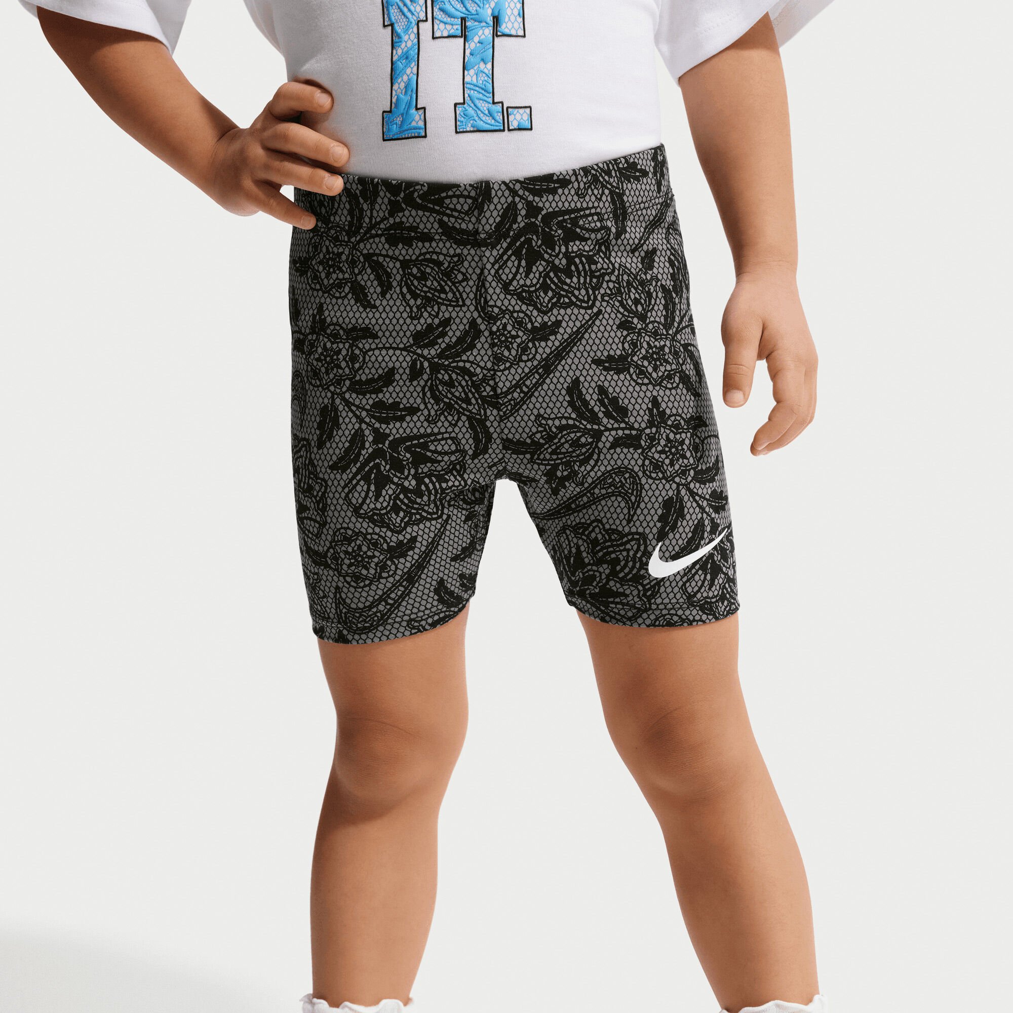 Buy Nike Lace It Up Toddler 2-Piece Bike Shorts Set - Black @ Nike UAE