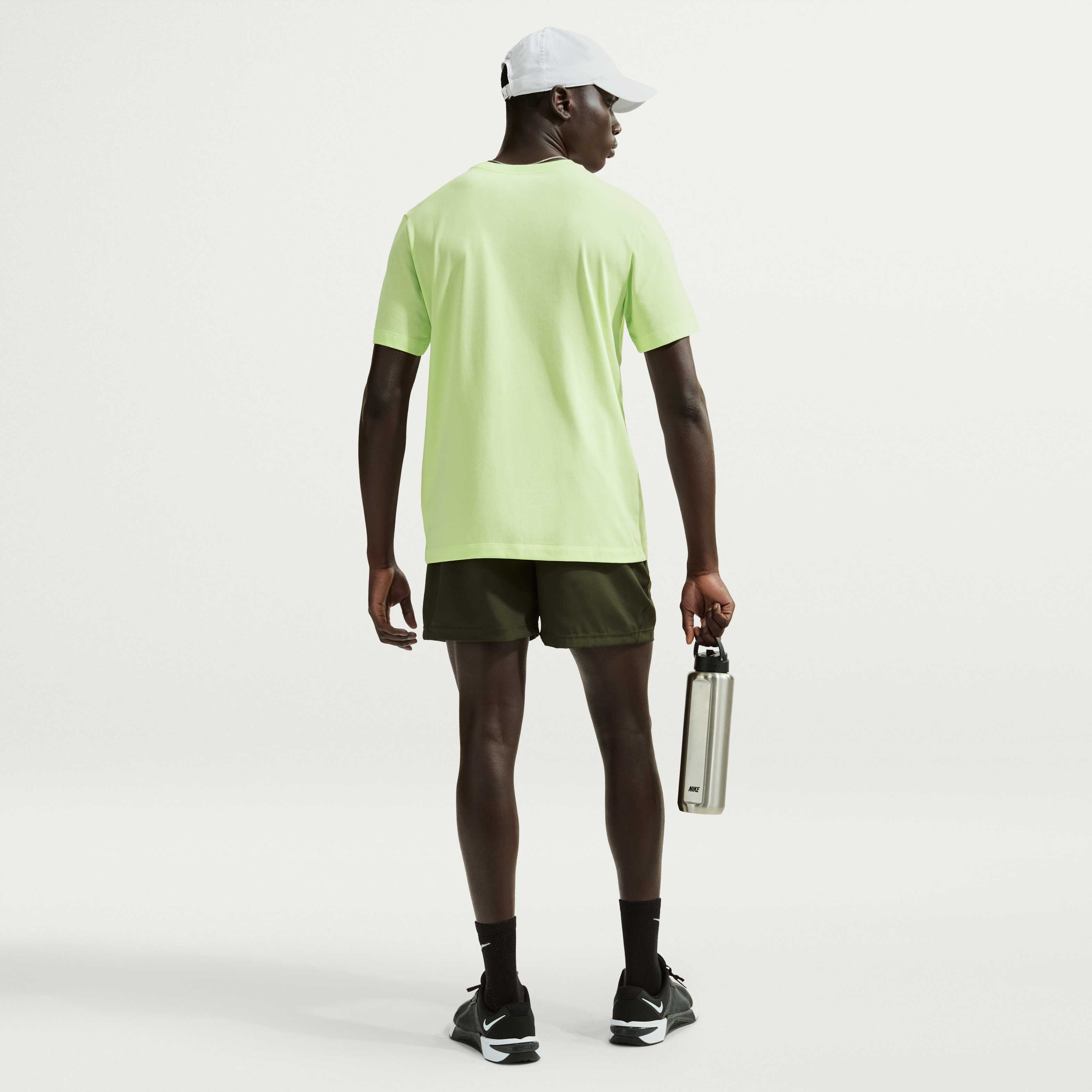 Buy Nike Dri-FIT Men's Fitness T-Shirt - Light Liquid Lime/Black @ Nike UAE